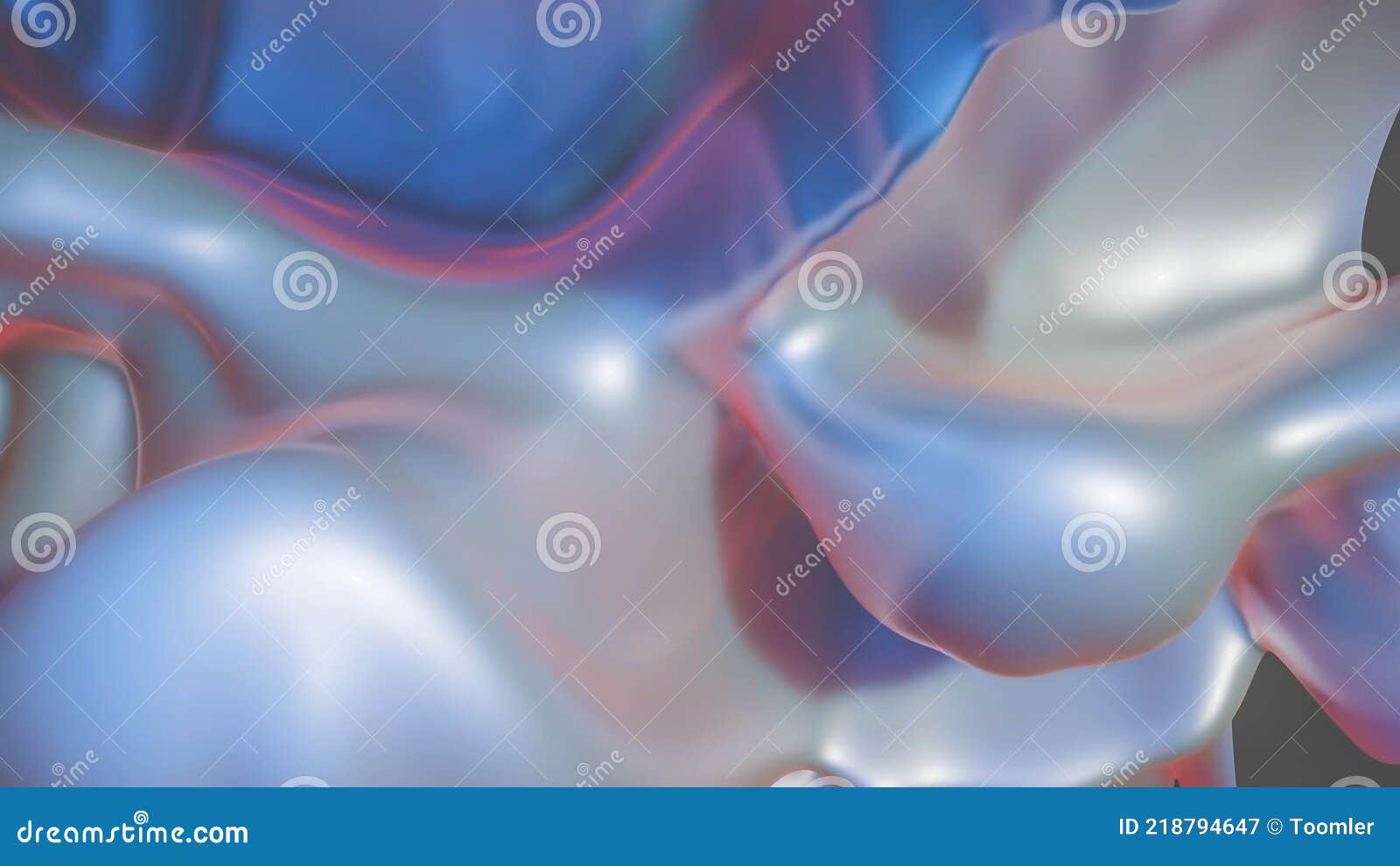 Smooth Wave Surface of Pearlescent Color. 3d Render Stock Illustration ...