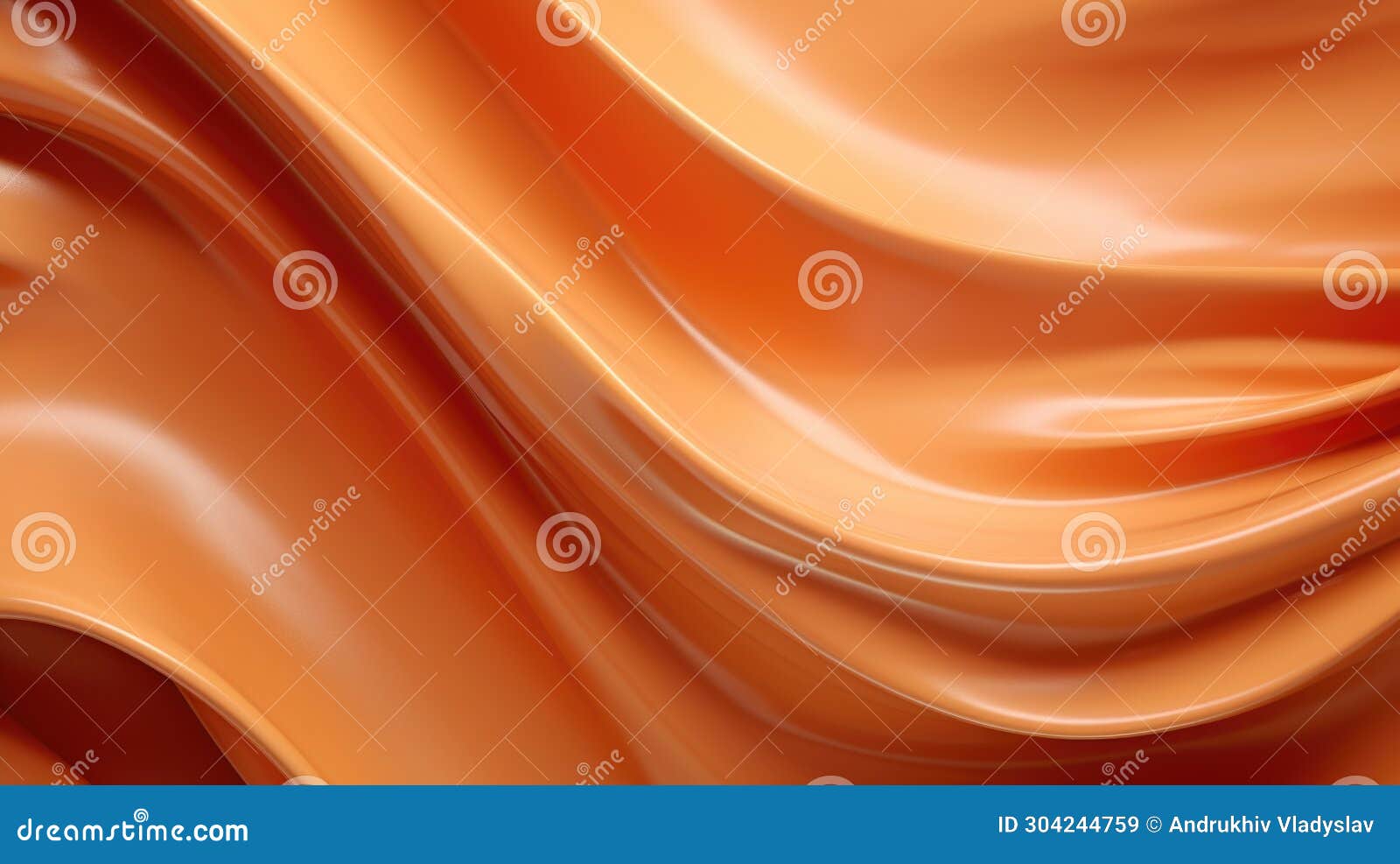 Smooth Waves of Caramel Color, Abstract Illustration Stock Illustration ...