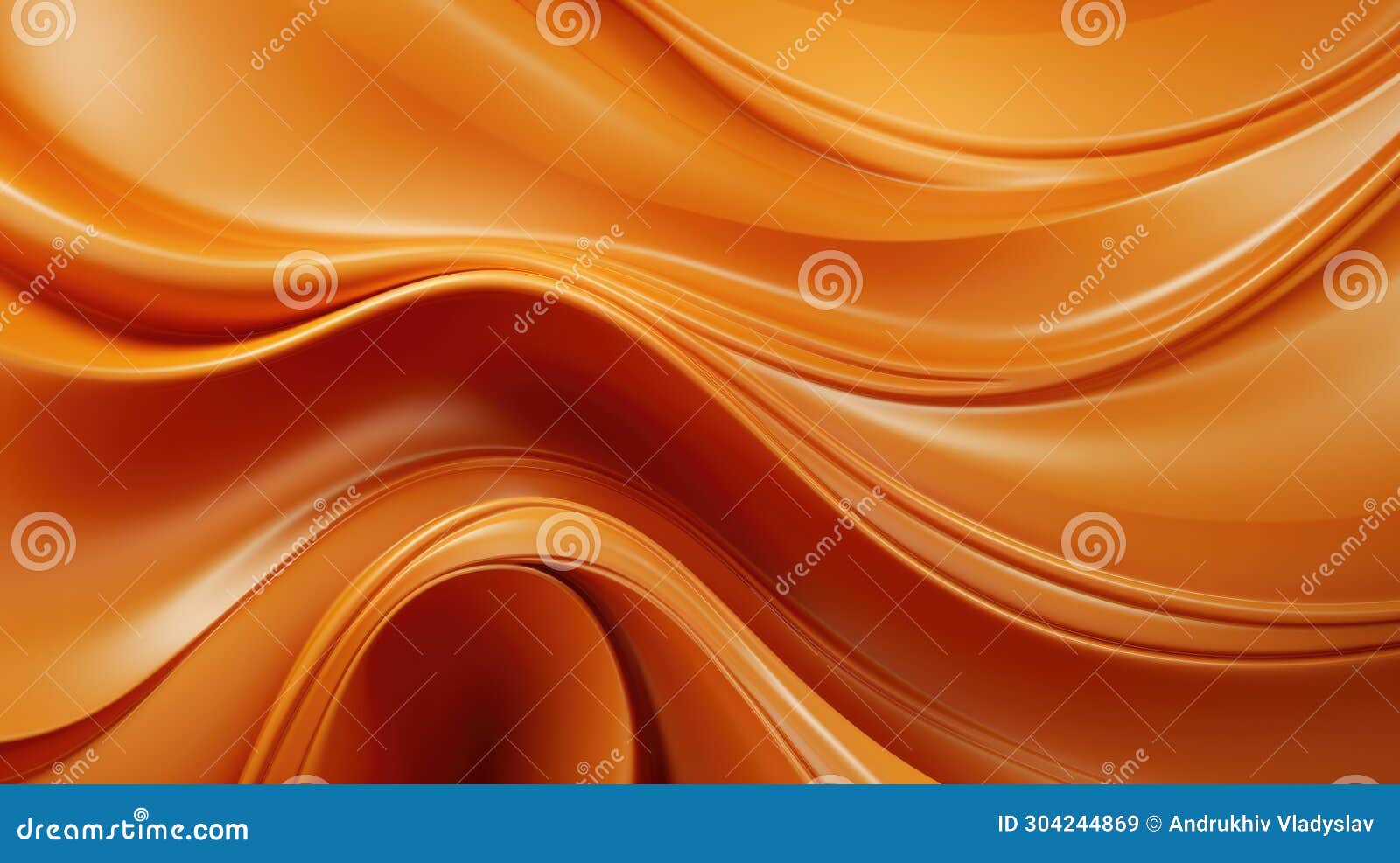 Smooth Waves of Caramel Color, Abstract Illustration Stock Illustration ...