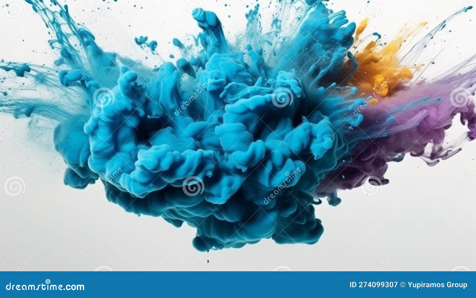 Smooth Waves of Ink Exploding with Creativity Generated by AI Stock ...