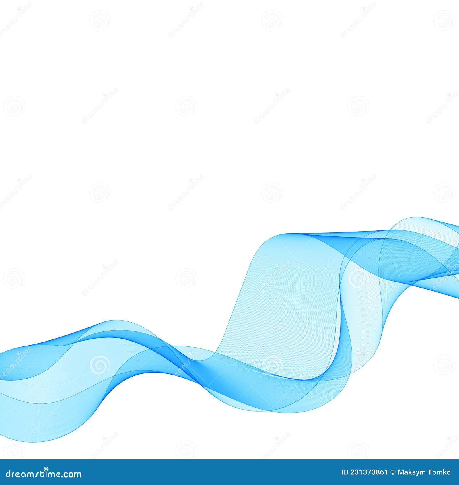 Smooth Wavy Blue Lines in the Form of Abstract Waves. Eps 10 Stock ...