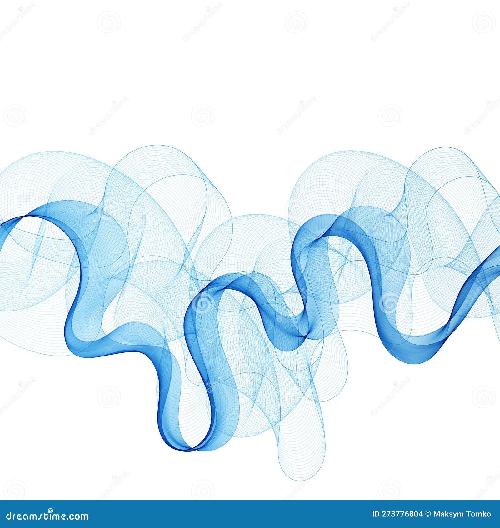 Smooth Wavy Blue Lines in the Form of Abstract Waves. Eps 10 Stock ...
