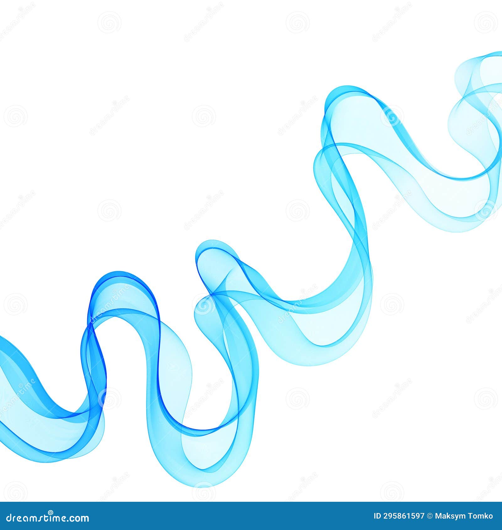 Smooth Wavy Blue Lines in the Form of Abstract Waves. Eps 10 Stock ...