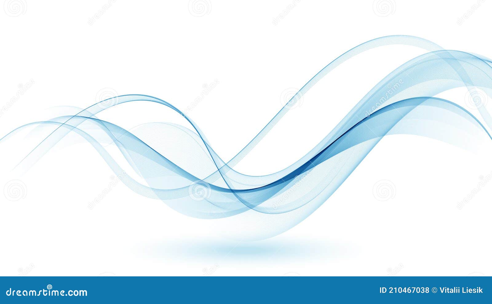 Smooth Wavy Blue Lines in the Form of Abstract Waves Stock Vector ...