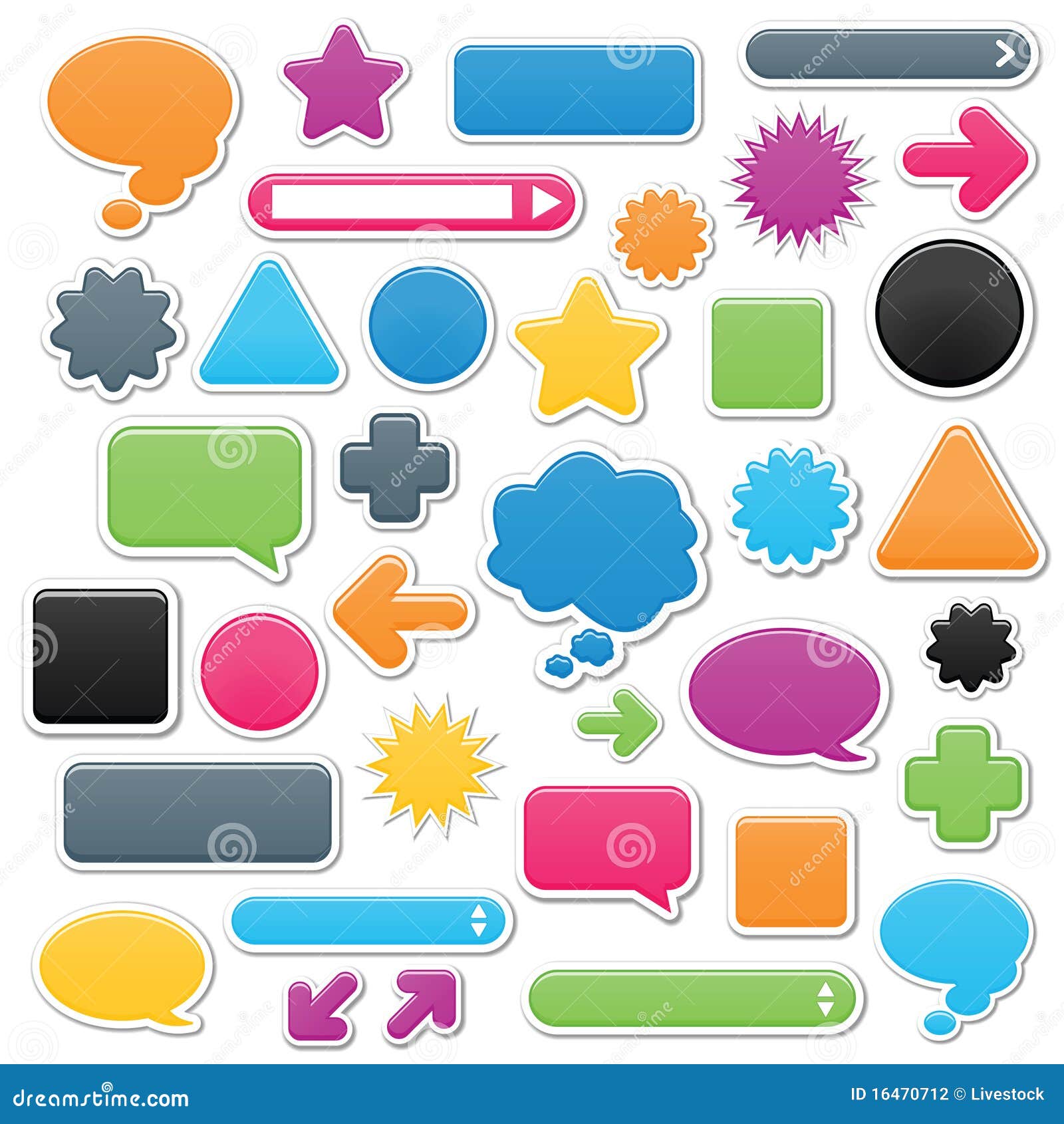 Smooth Web Elements stock vector. Illustration of black - 16470712