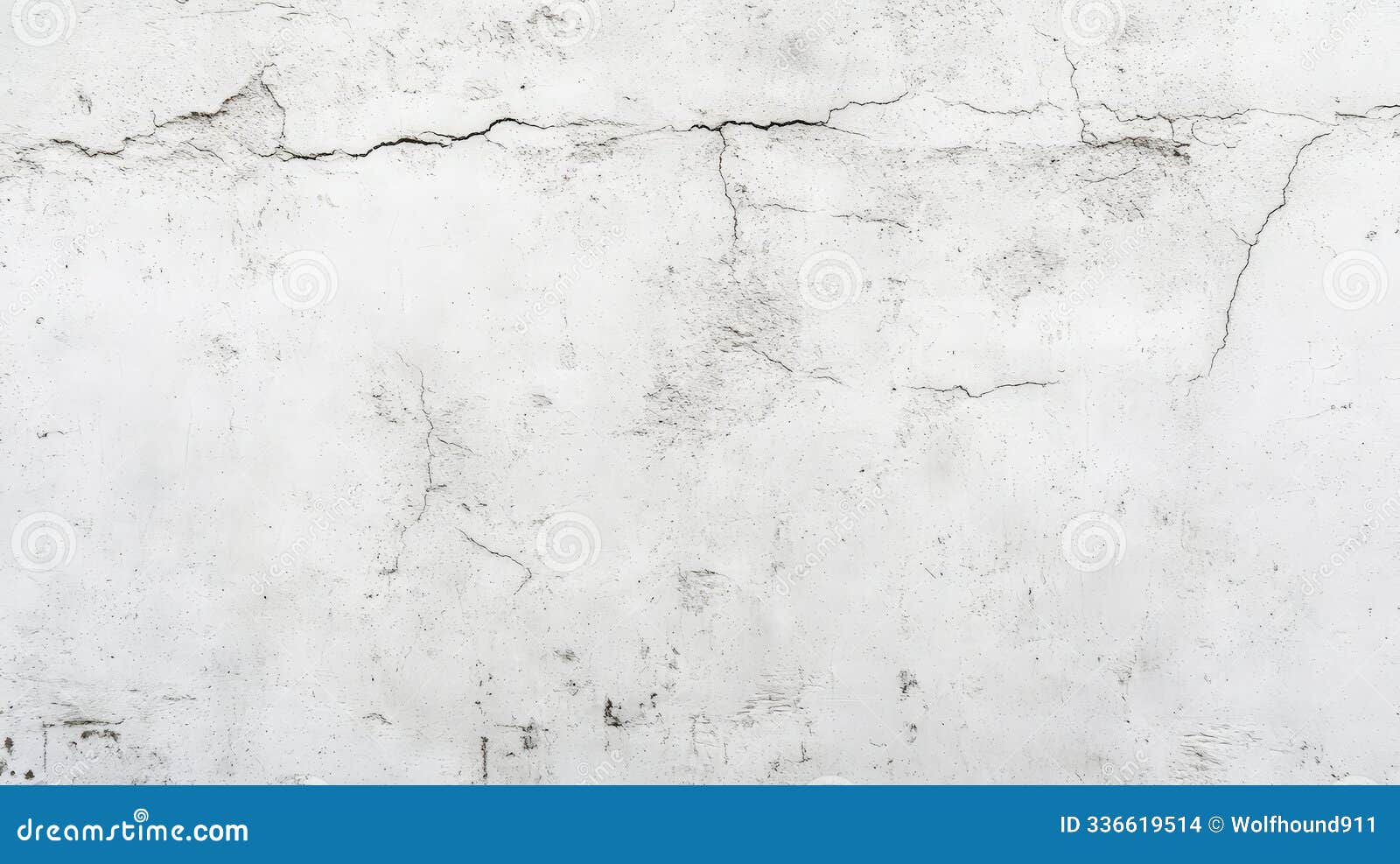 A Smooth, White Concrete Wall with Fine Lines and Cracks Spreading ...