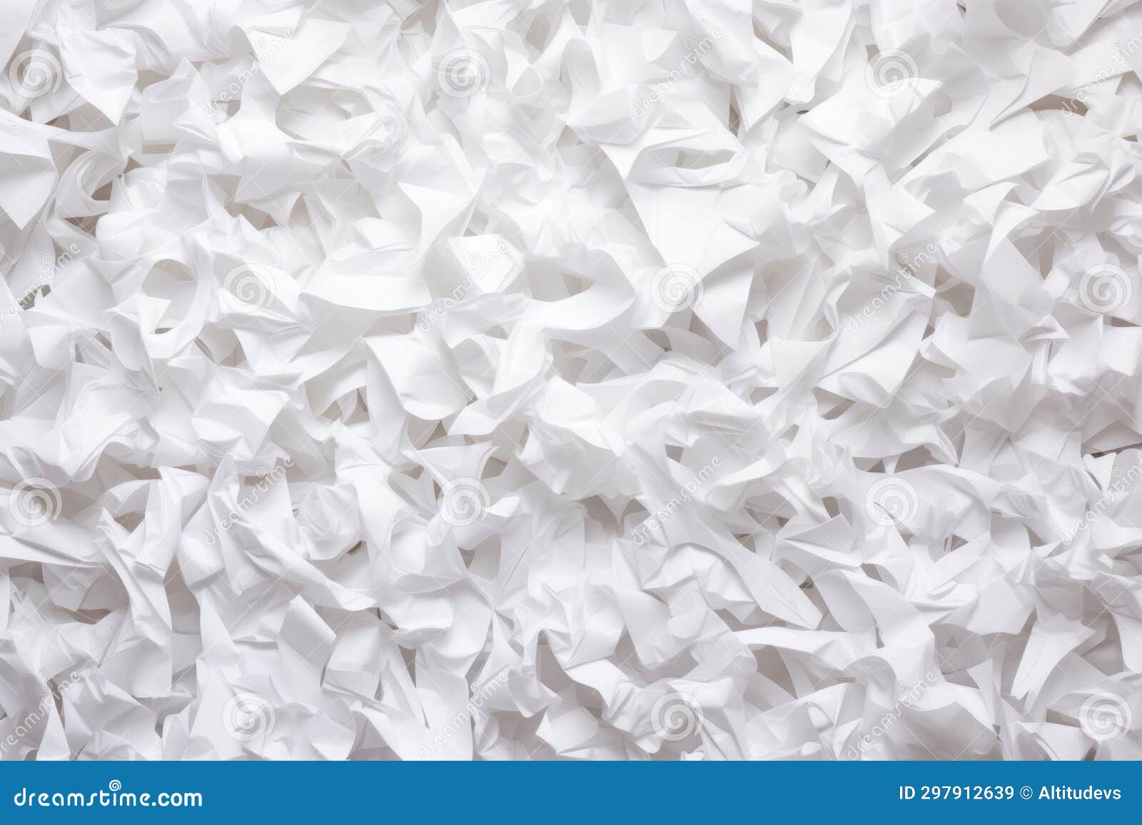 Smooth White Paper Turned into Random Crumples Stock Image - Image of ...
