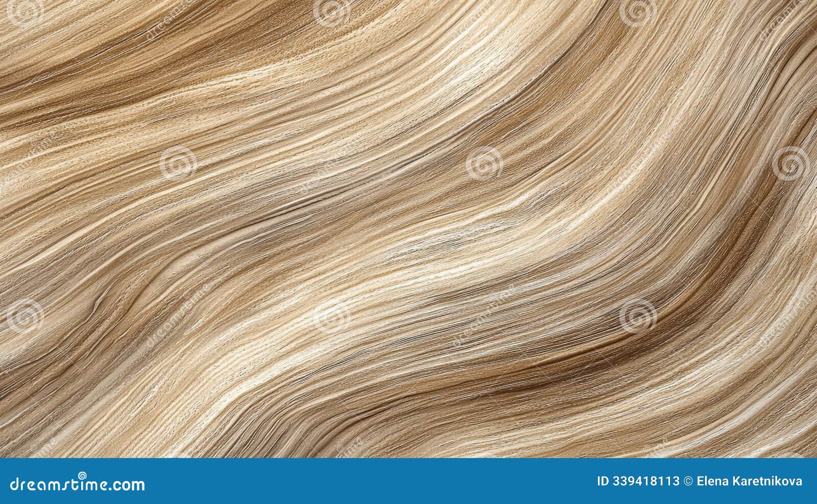 Smooth Wood Texture with Natural Pattern Forming Wavy Lines and Flowing ...