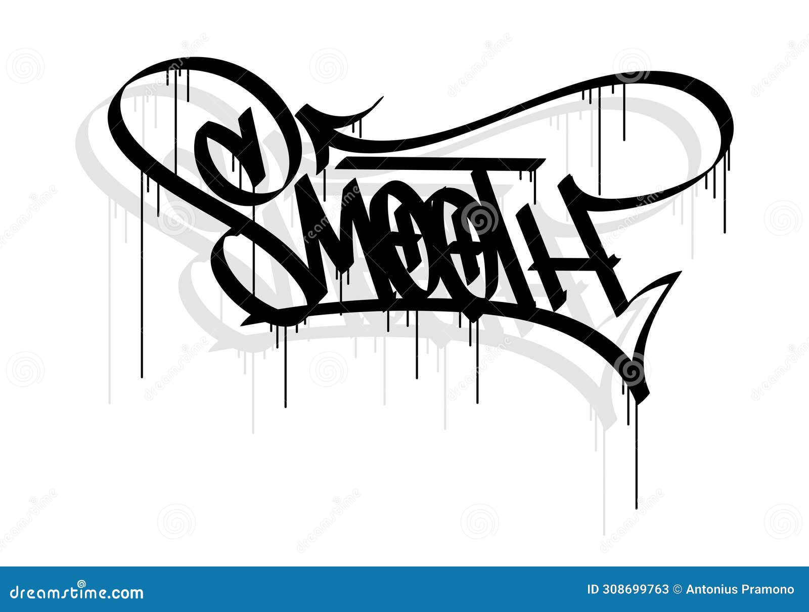 SMOOTH Word Graffiti Tag Style Stock Vector - Illustration of ...