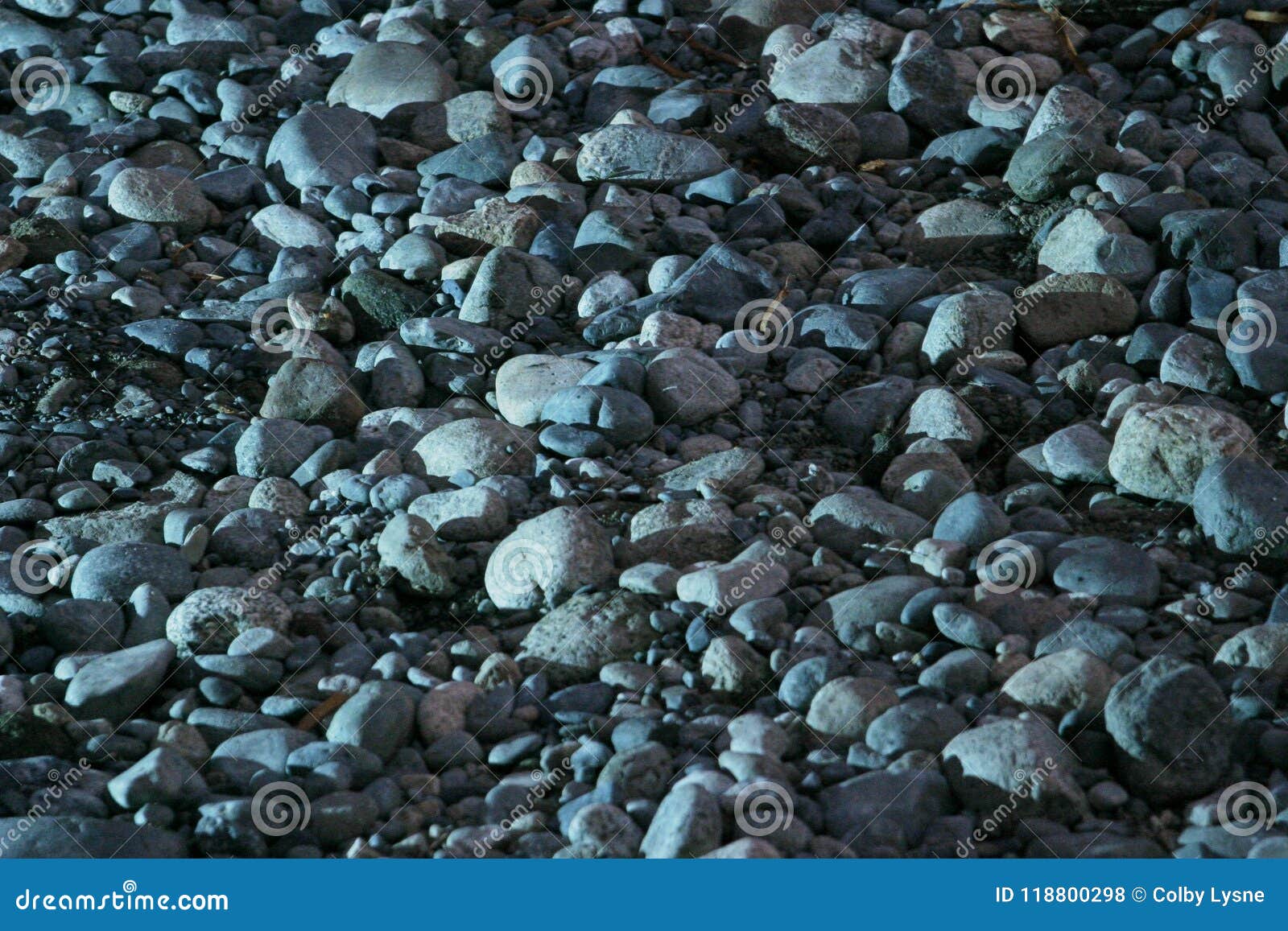 Smooth Worn Black Basalt Pebbles Stock Photo - Image of stony ...