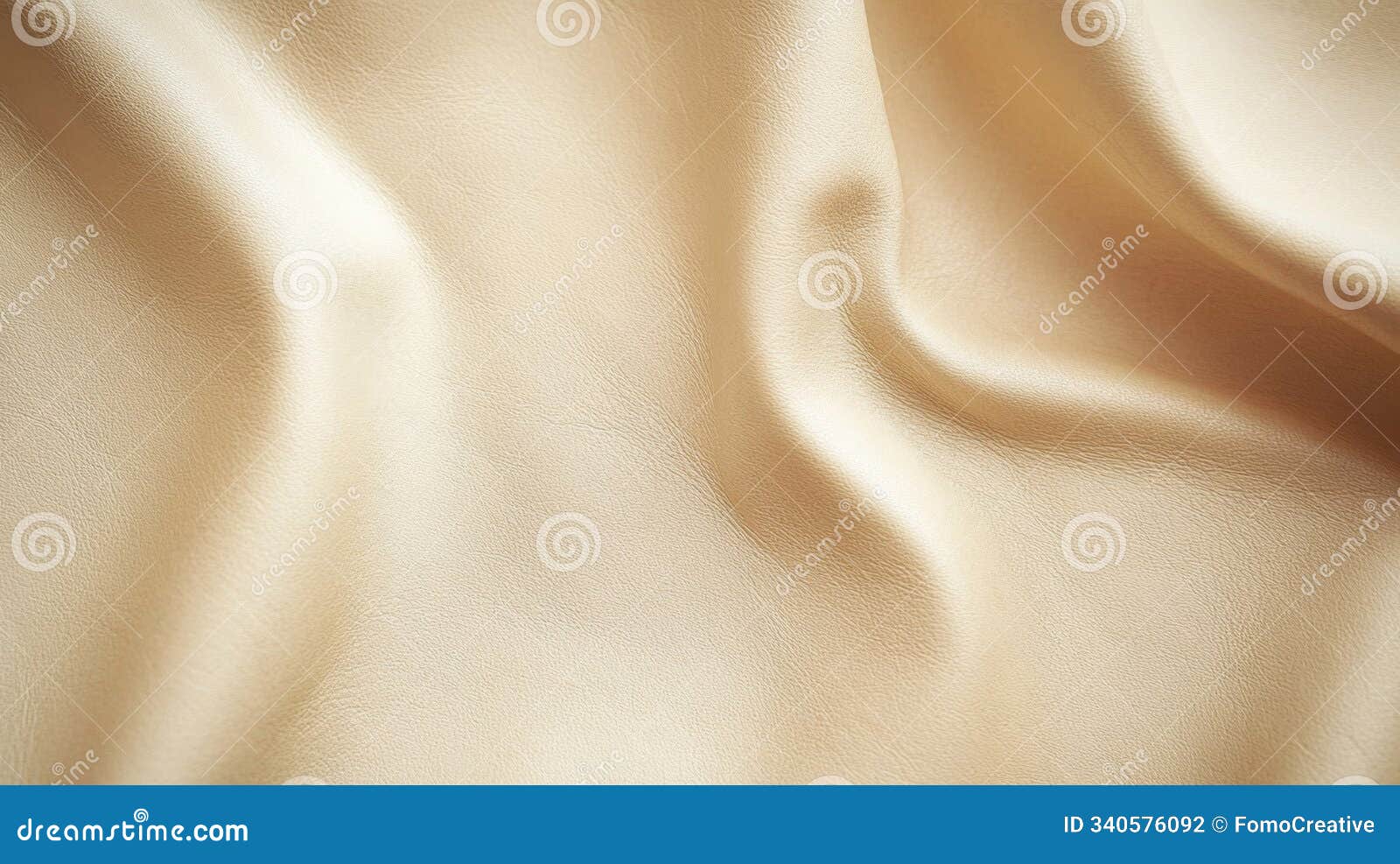 A Smooth, Wrinkled, Light Beige Leather Texture Stock Photo ...