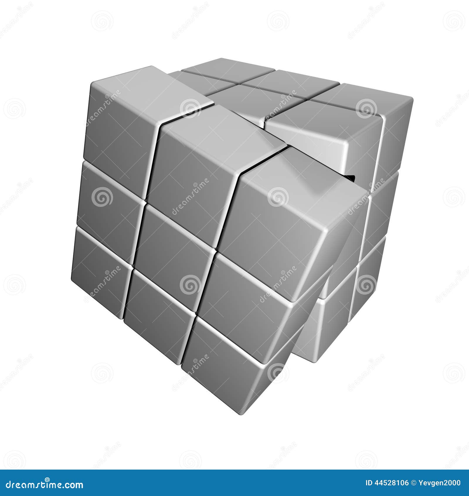 Glossy Segmented 3d Cube Stock Illustrations – 1 Glossy Segmented 3d ...