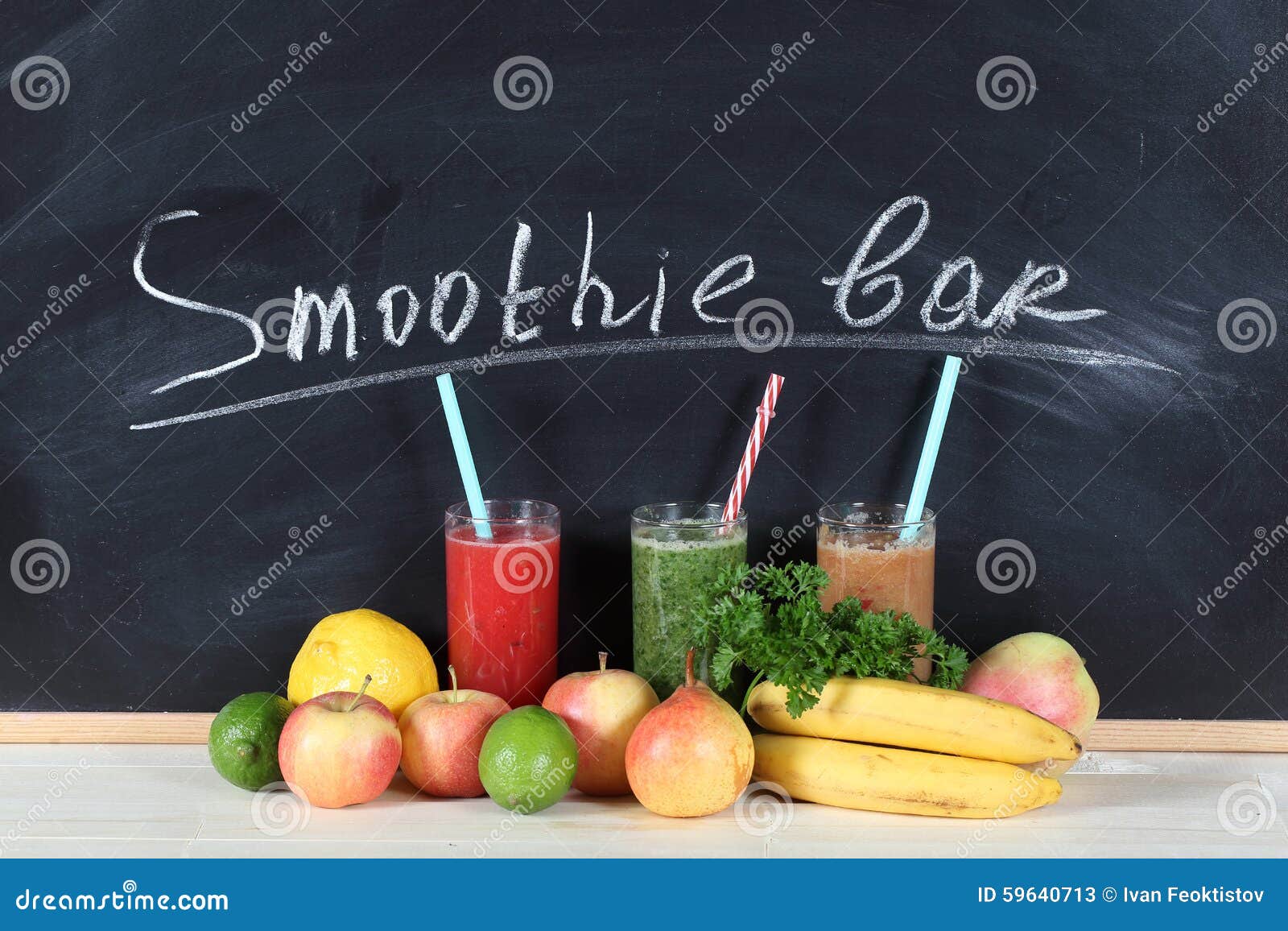 Smoothie bar stock image. Image of black, glass, chalkboard - 59640713