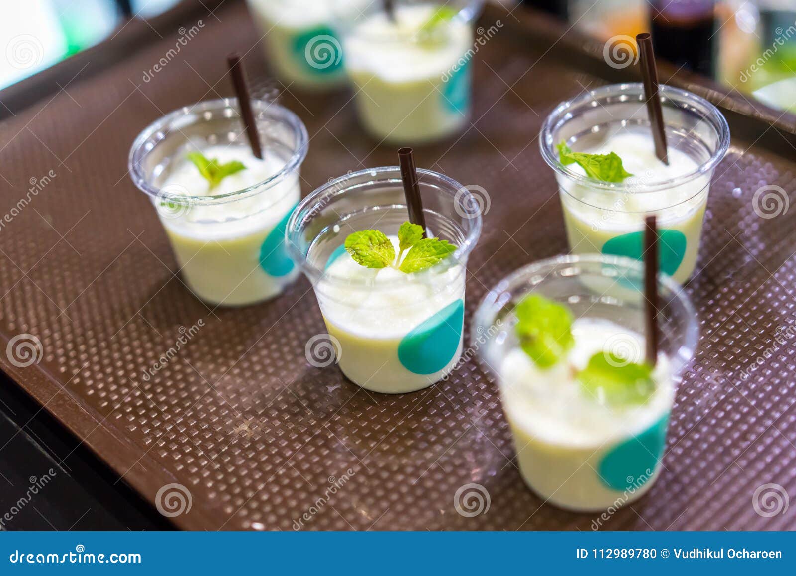 Smoothie Beverage Sample for Refreshing Concept in Transparent T Stock ...