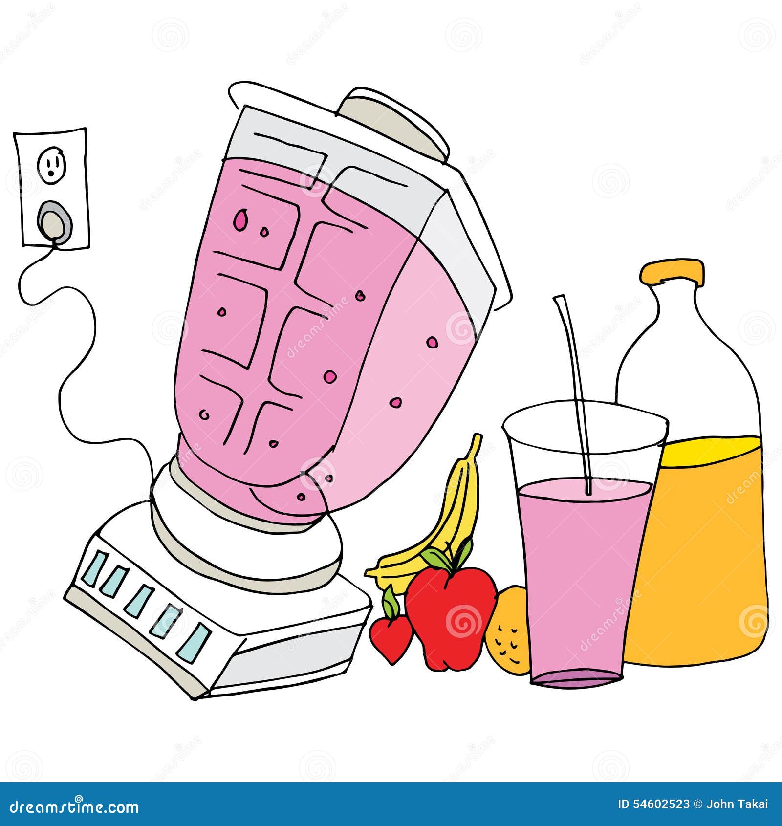 Smoothie Blending Machine stock vector. Illustration of dessert - 54602523