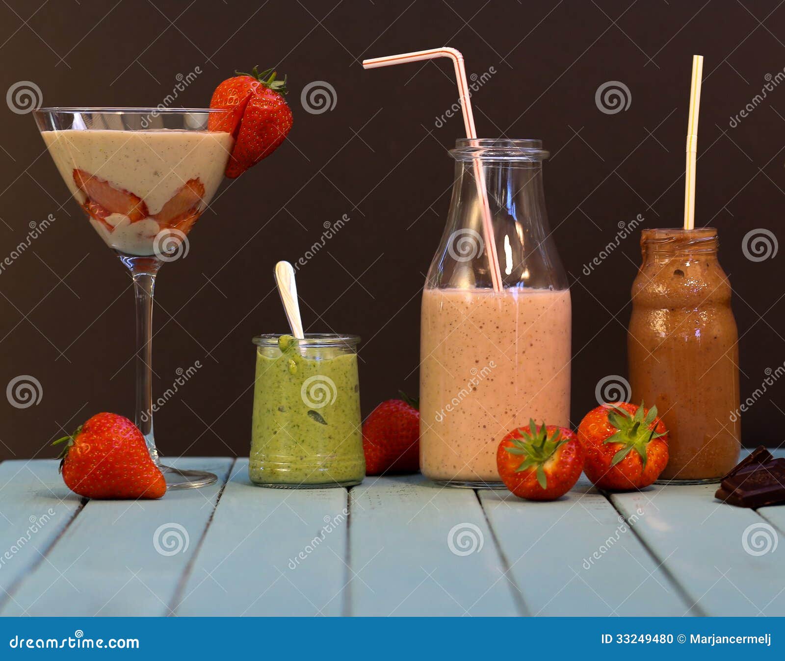 Smoothie collection stock photo. Image of crushed, chocolate - 33249480