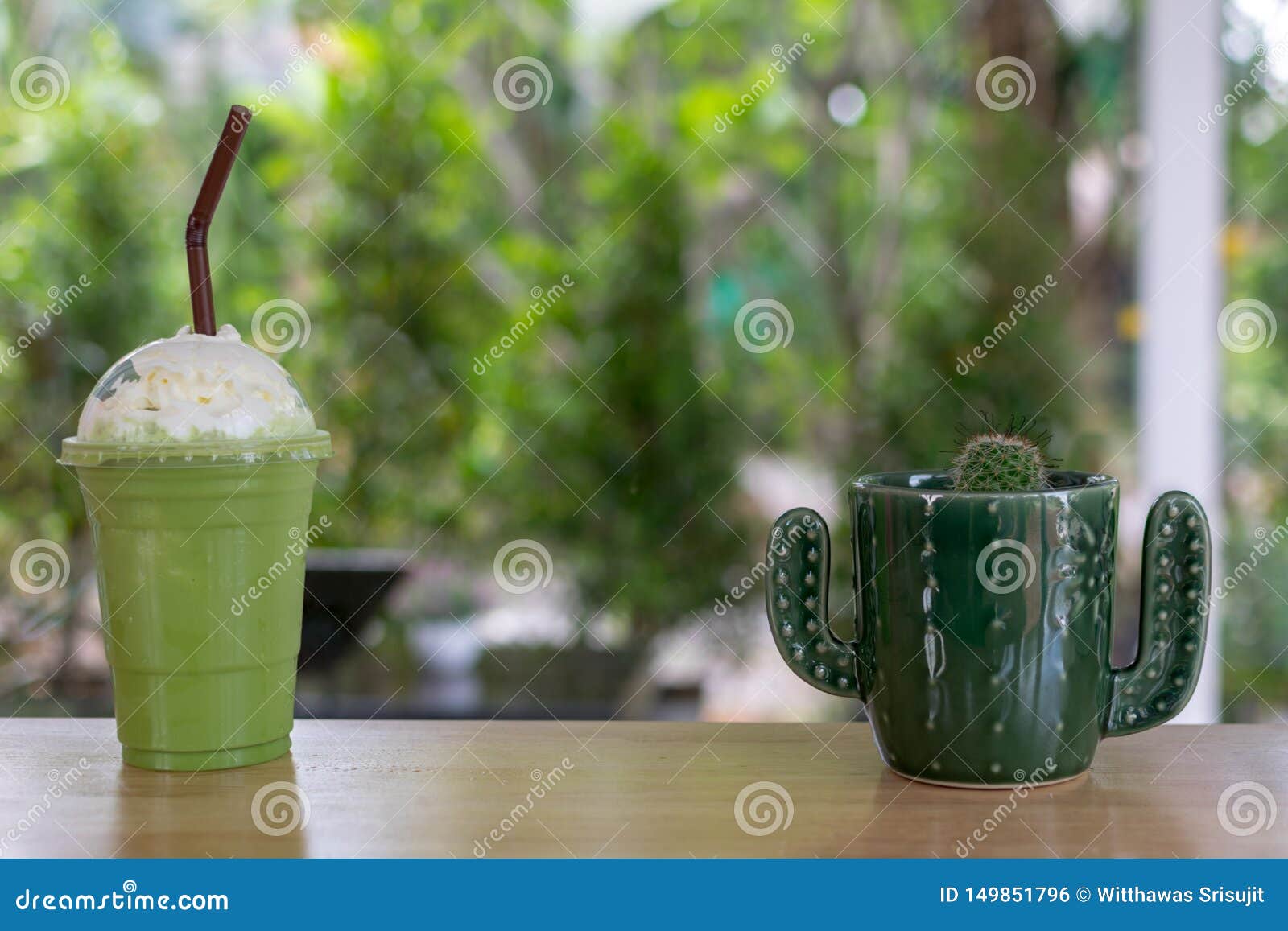 Smoothie, cool green tea stock photo. Image of milk - 149851796