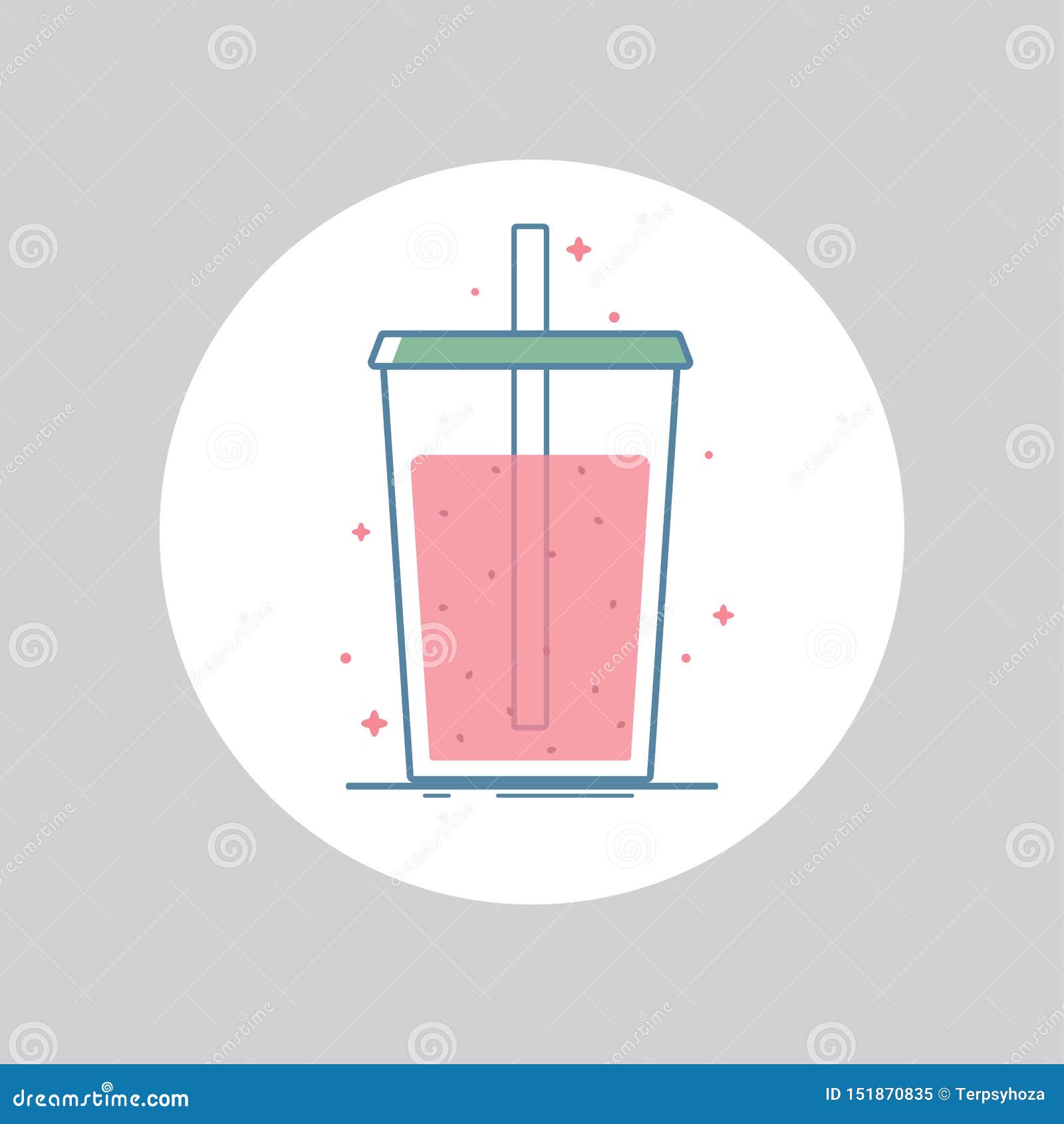 Smoothie cup stock vector. Illustration of natural, design - 151870835