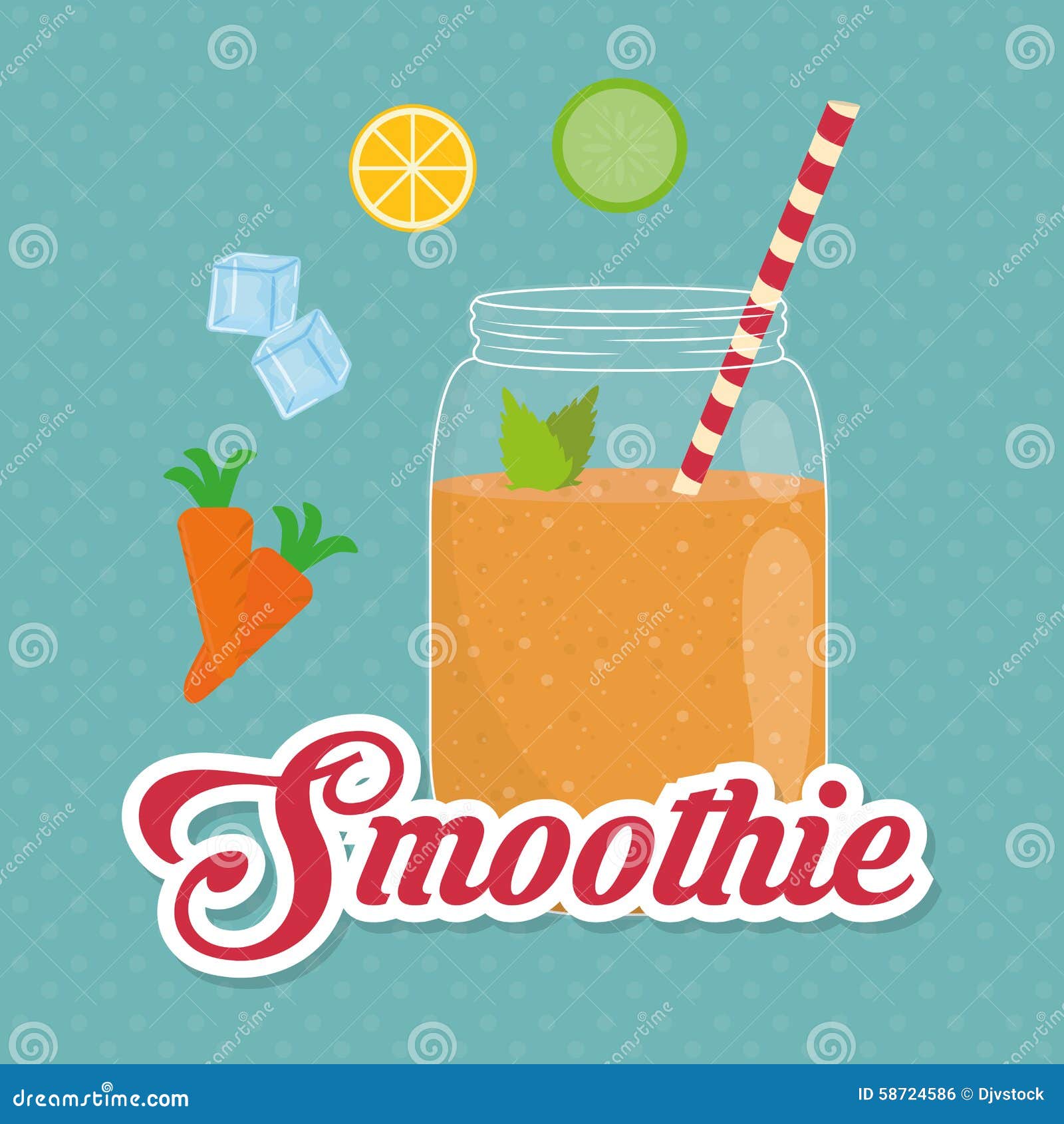 Smoothie design. stock vector. Illustration of beverage - 58724586