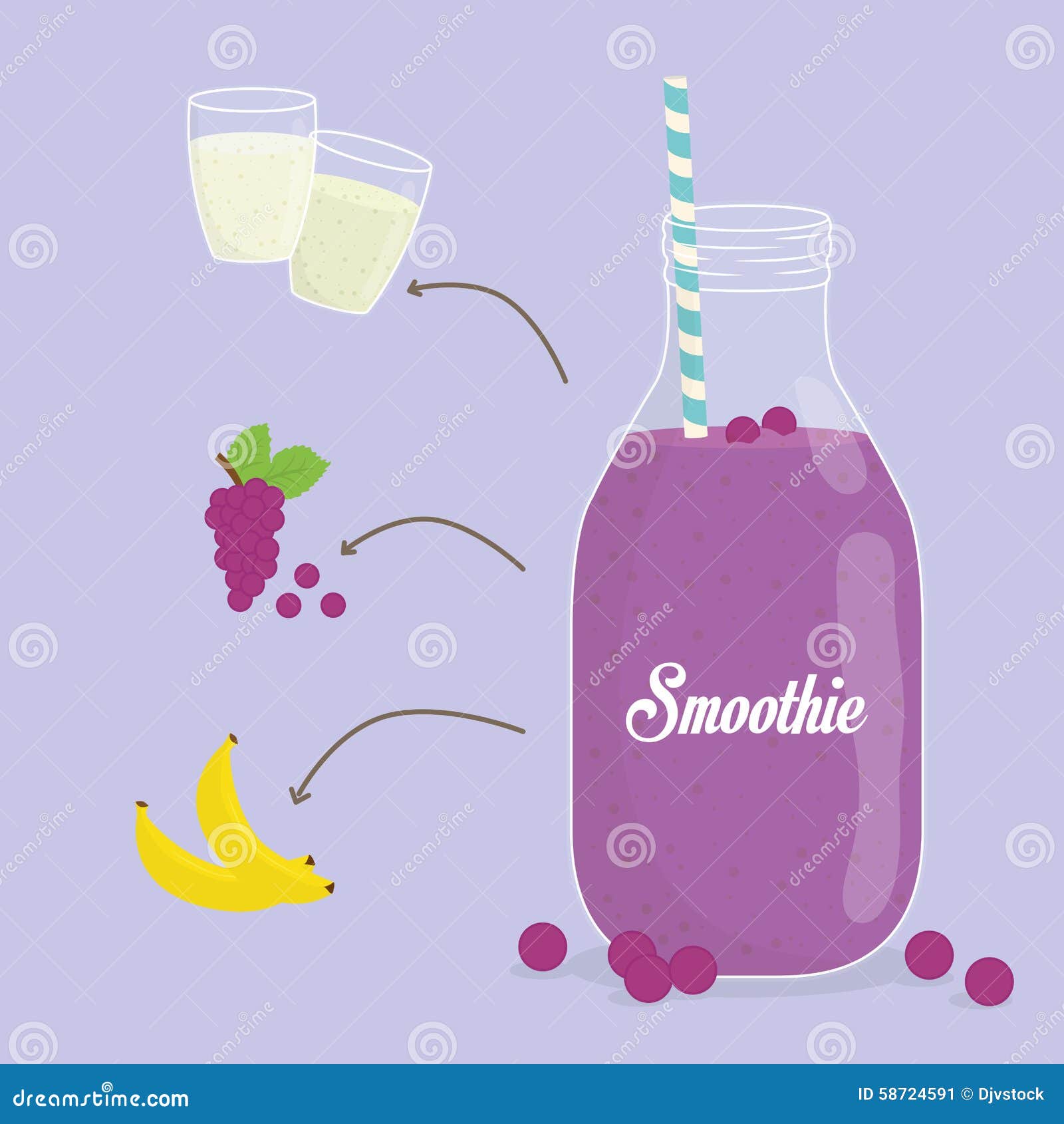 Smoothie design. stock vector. Illustration of banner - 58724591