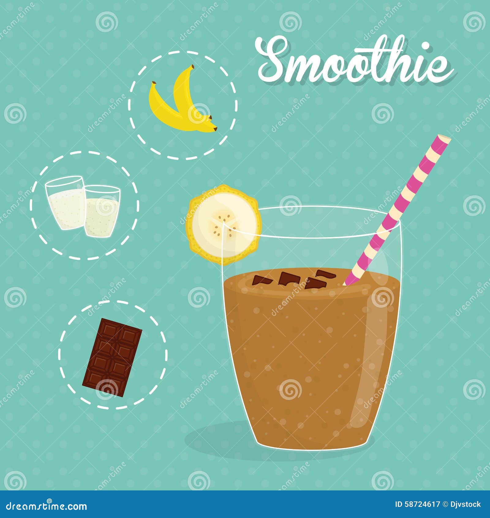 Smoothie design. stock vector. Illustration of design - 58724617