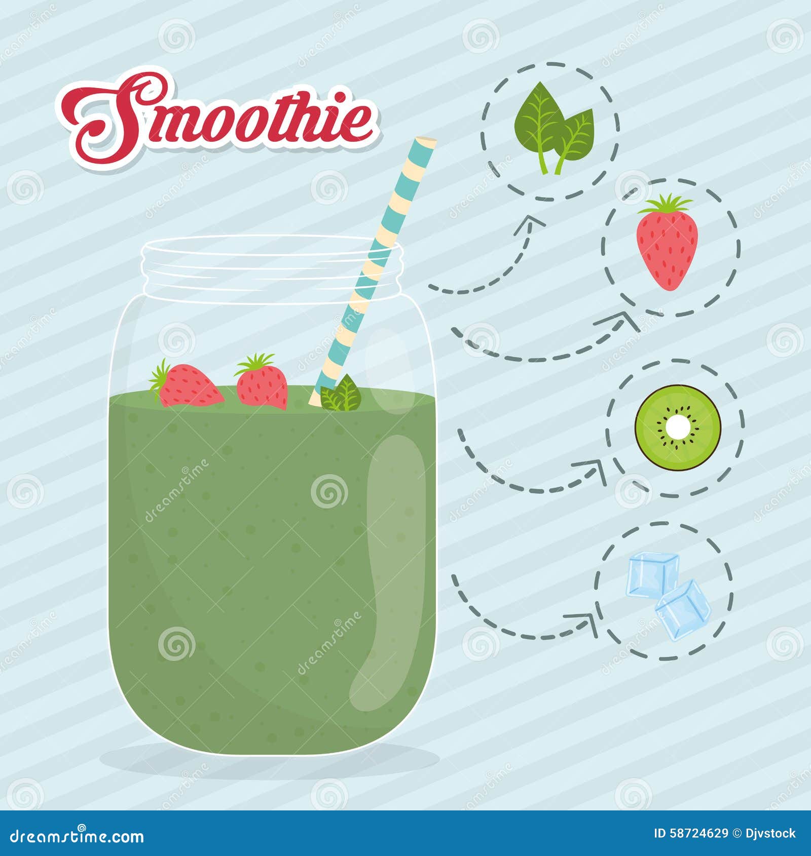 Smoothie design. stock vector. Illustration of freshness - 58724629