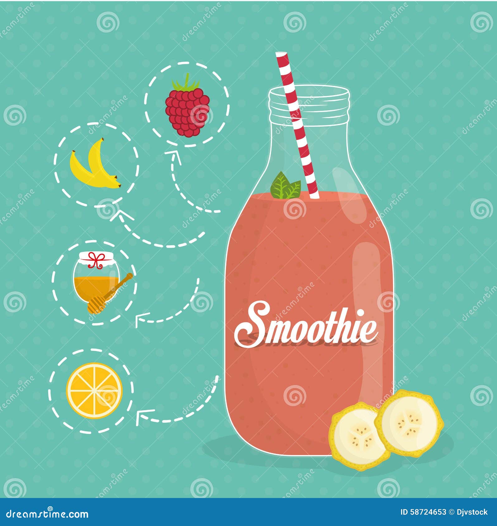 Smoothie design. stock vector. Illustration of drink - 58724653