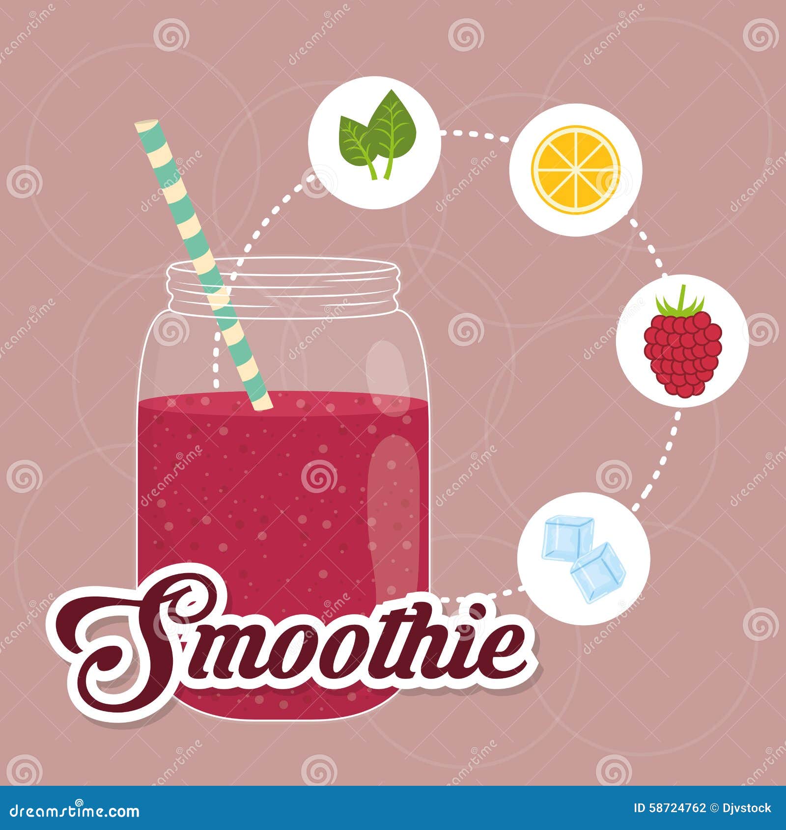 Smoothie design. stock vector. Illustration of green - 58724762