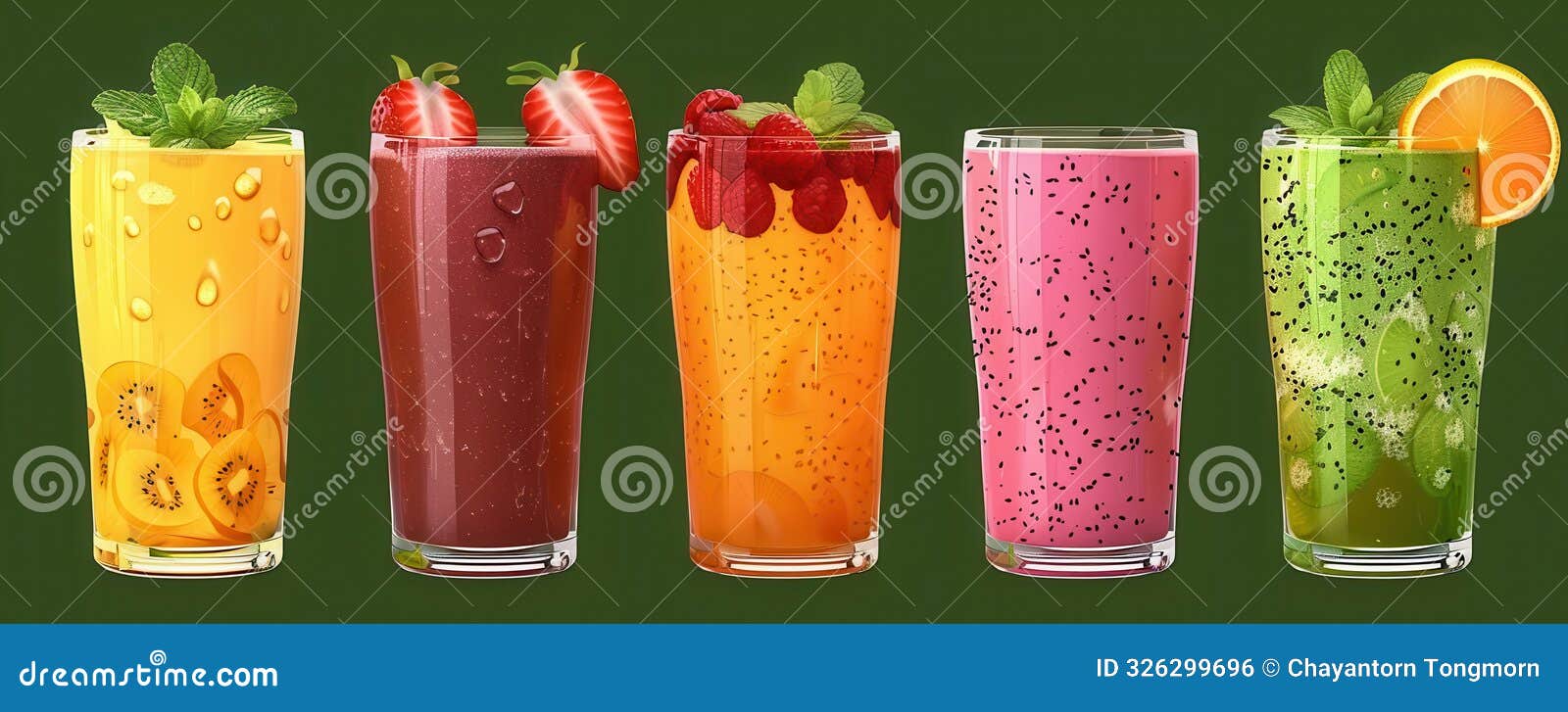 Smoothie Flat Design Side View Garden Brunch Animation Complementary ...