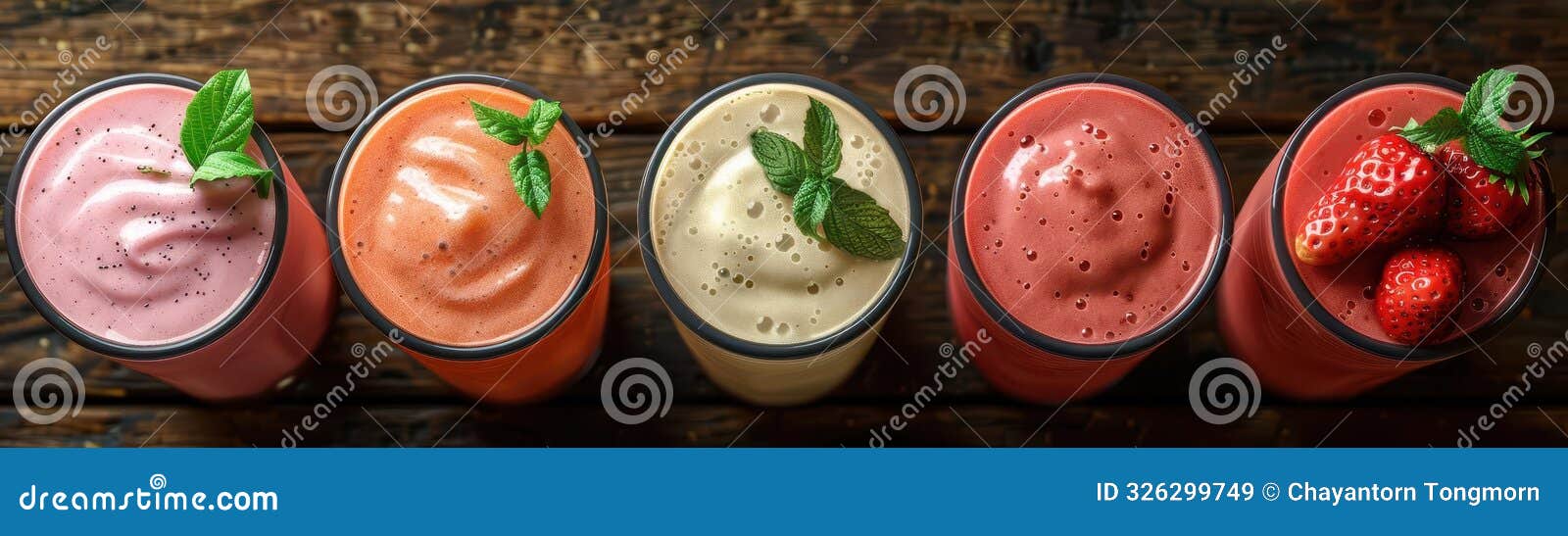 Smoothie Flat Design Top View Urban Cafe 3D Render Color Scheme Stock ...