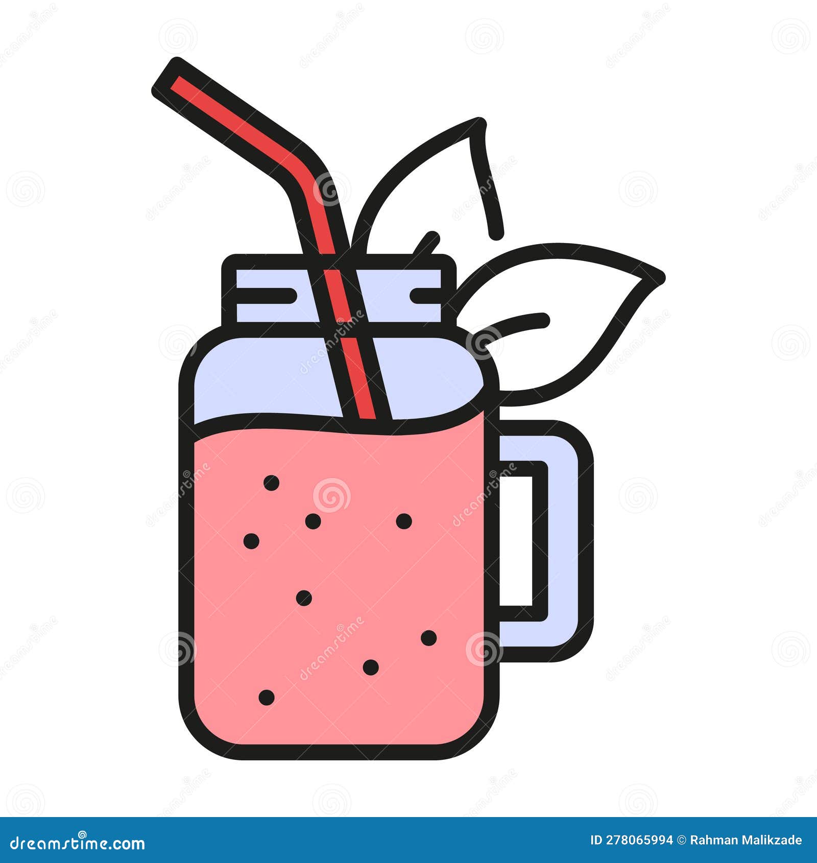 Smoothie Fruit Drink Icon. Creative Smoothie Vector Illustration Stock ...