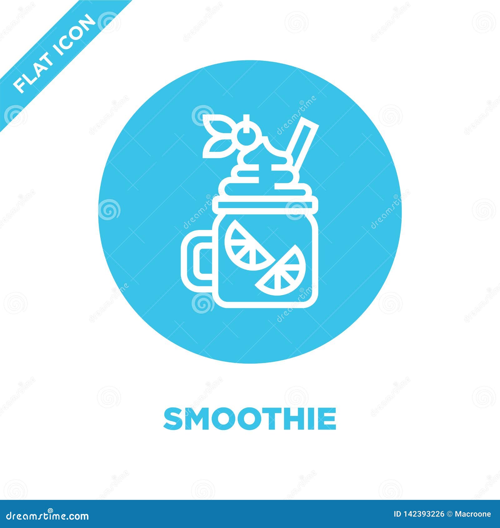 Smoothie Icon Vector from Beverage Collection. Thin Line Smoothie ...