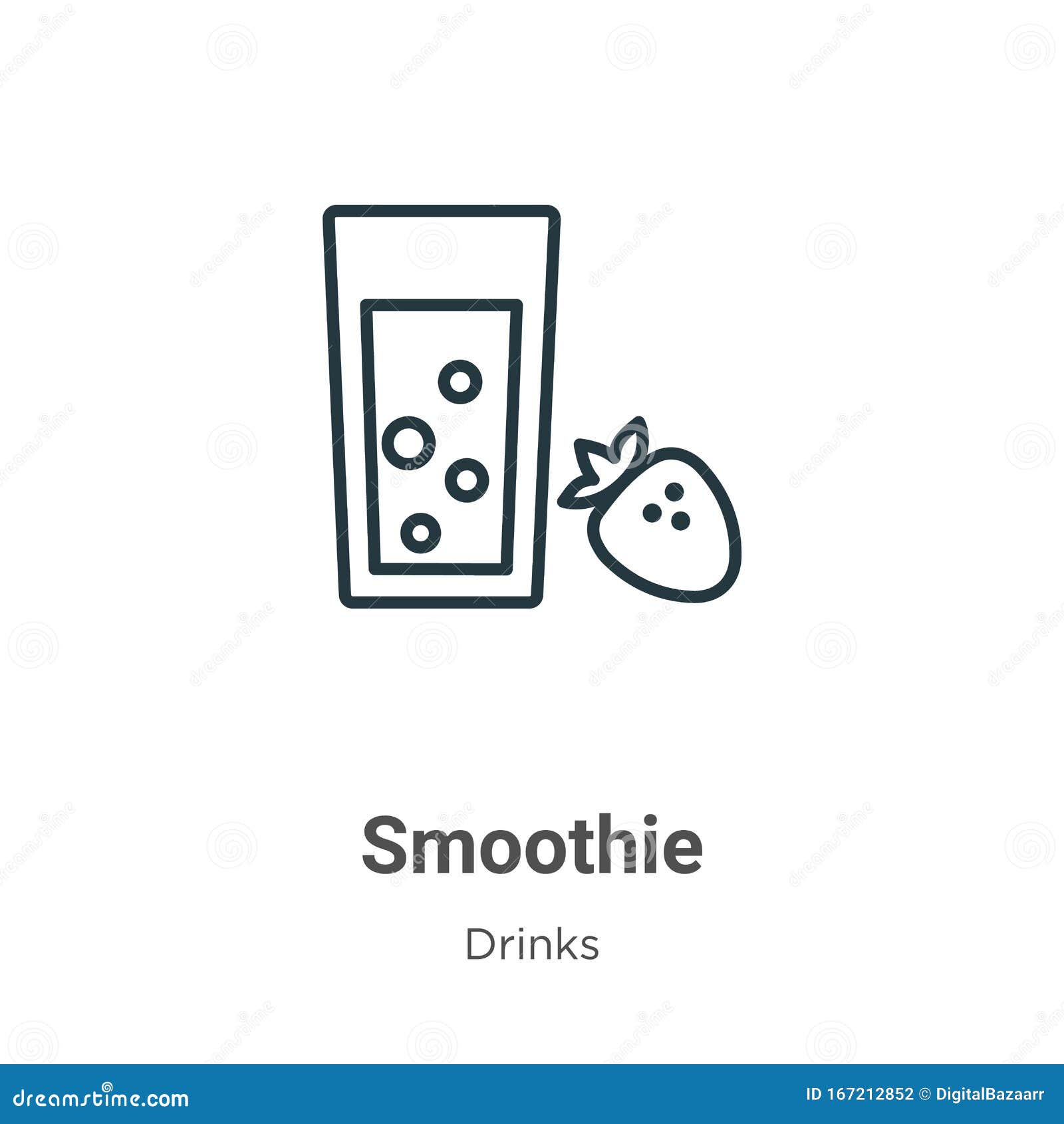 Smoothie Outline Icon Healthy Drink Vector Logo | CartoonDealer.com ...