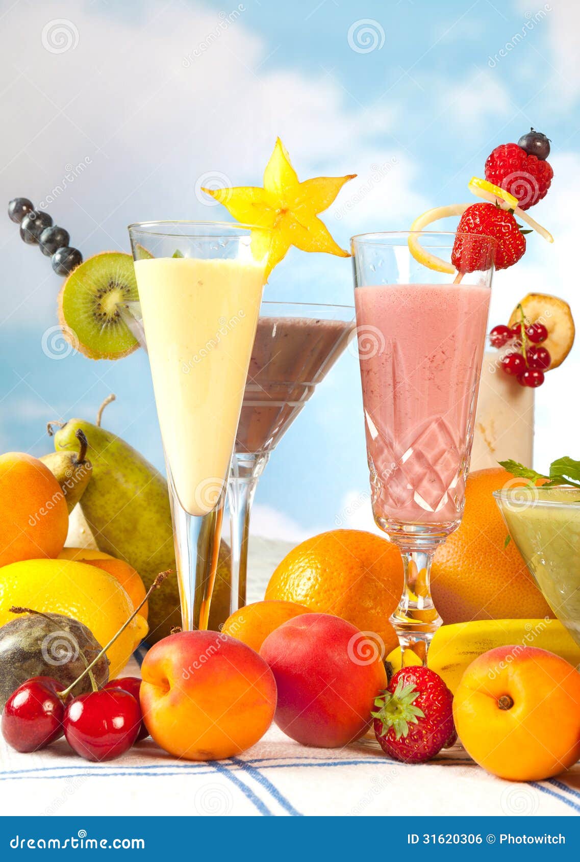Smoothie party stock photo. Image of blue, glasses, juicy - 31620306