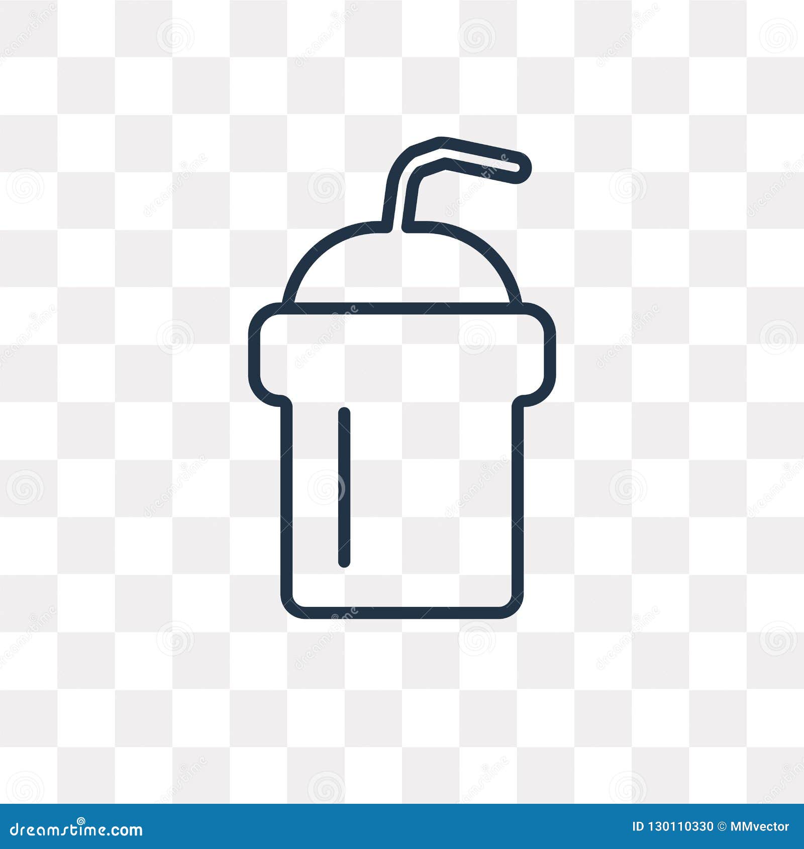 Smoothie with Straw Vector Icon Isolated on Transparent Background ...