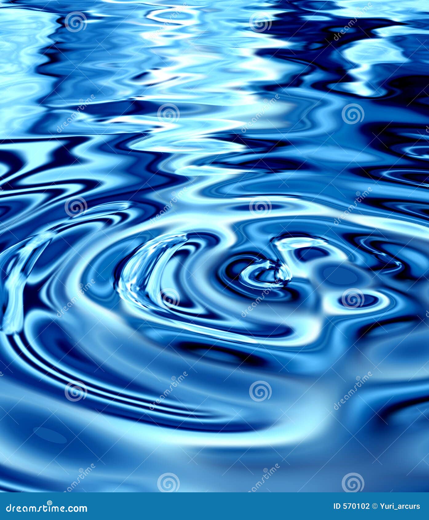 Smoothly 3D Image of Circular Waves Expanding Stock Illustration ...