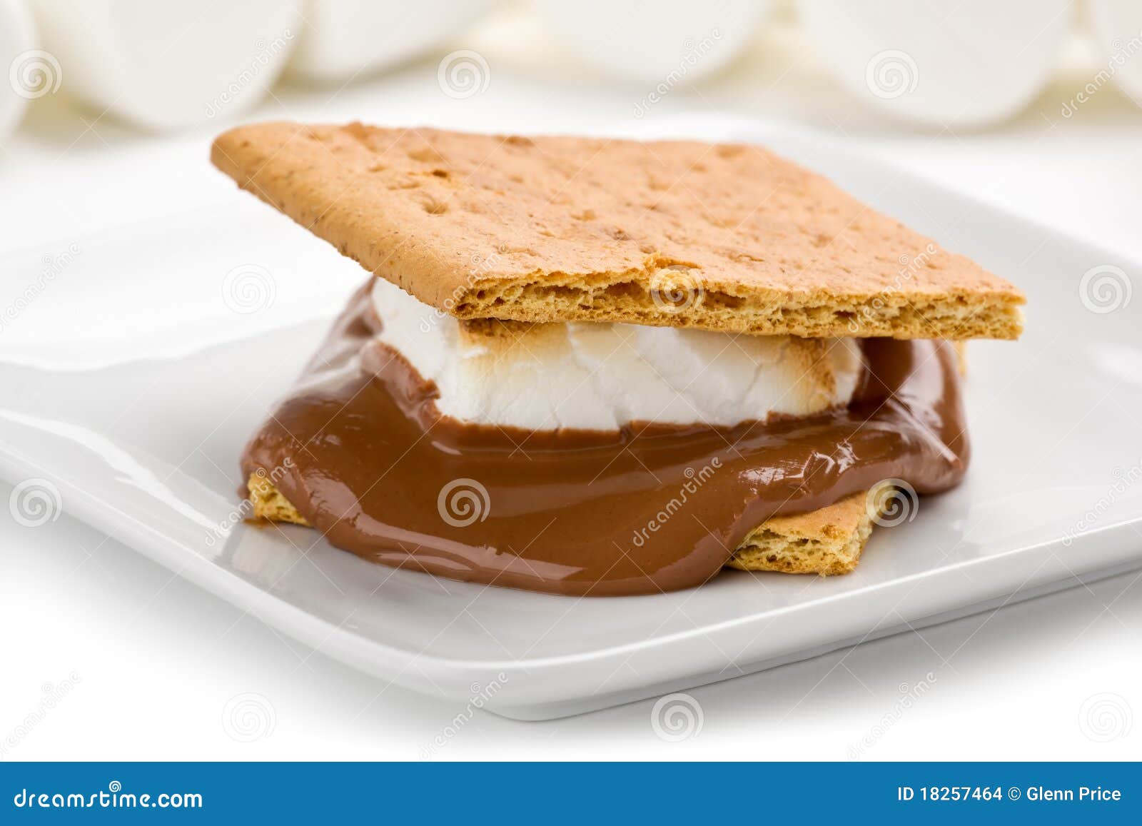 Smore stock photo. Image of plate, marshmallow, caramelized - 18257464