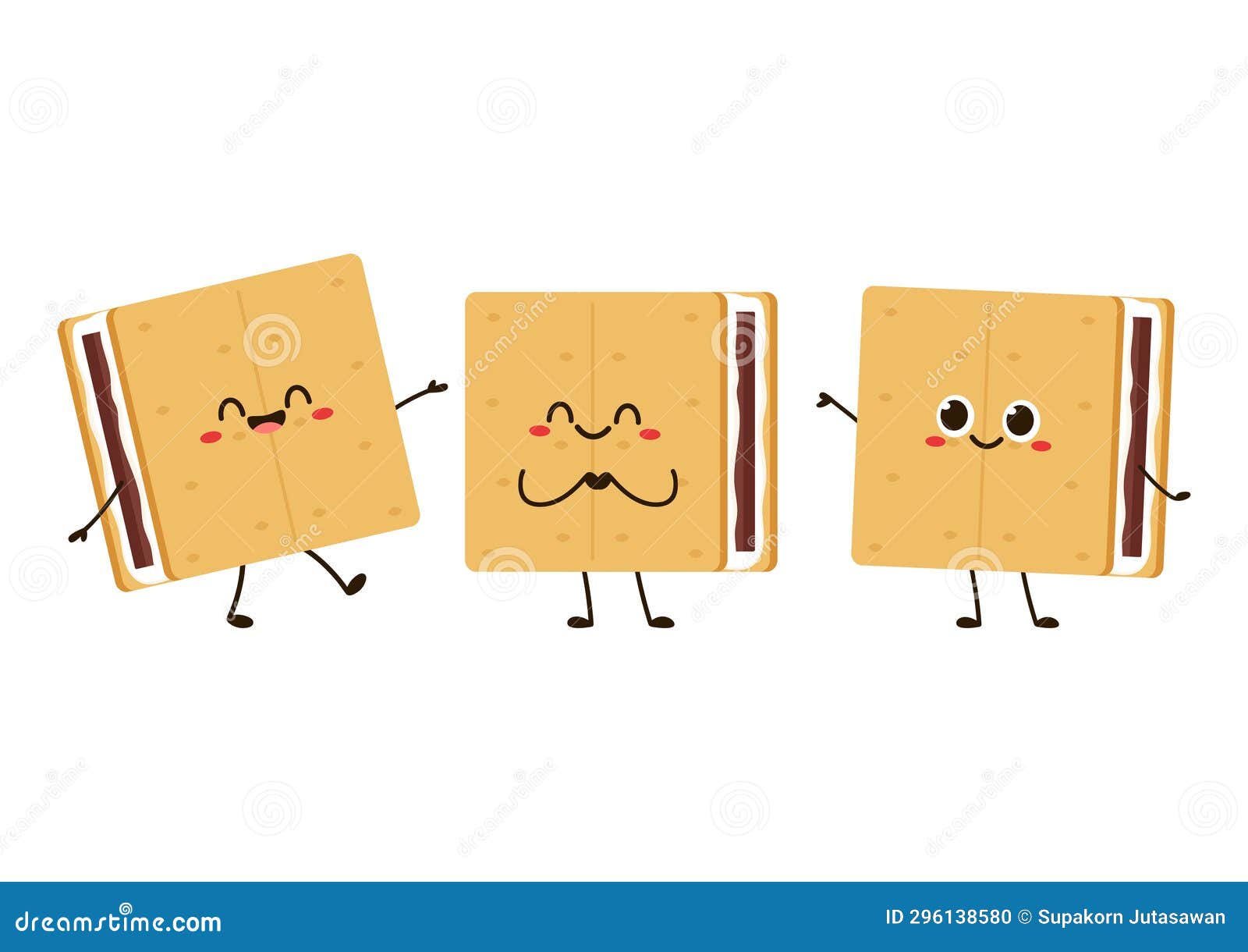 S More Graham Cracker Character. Chocolate Bar and Graham Crackers ...