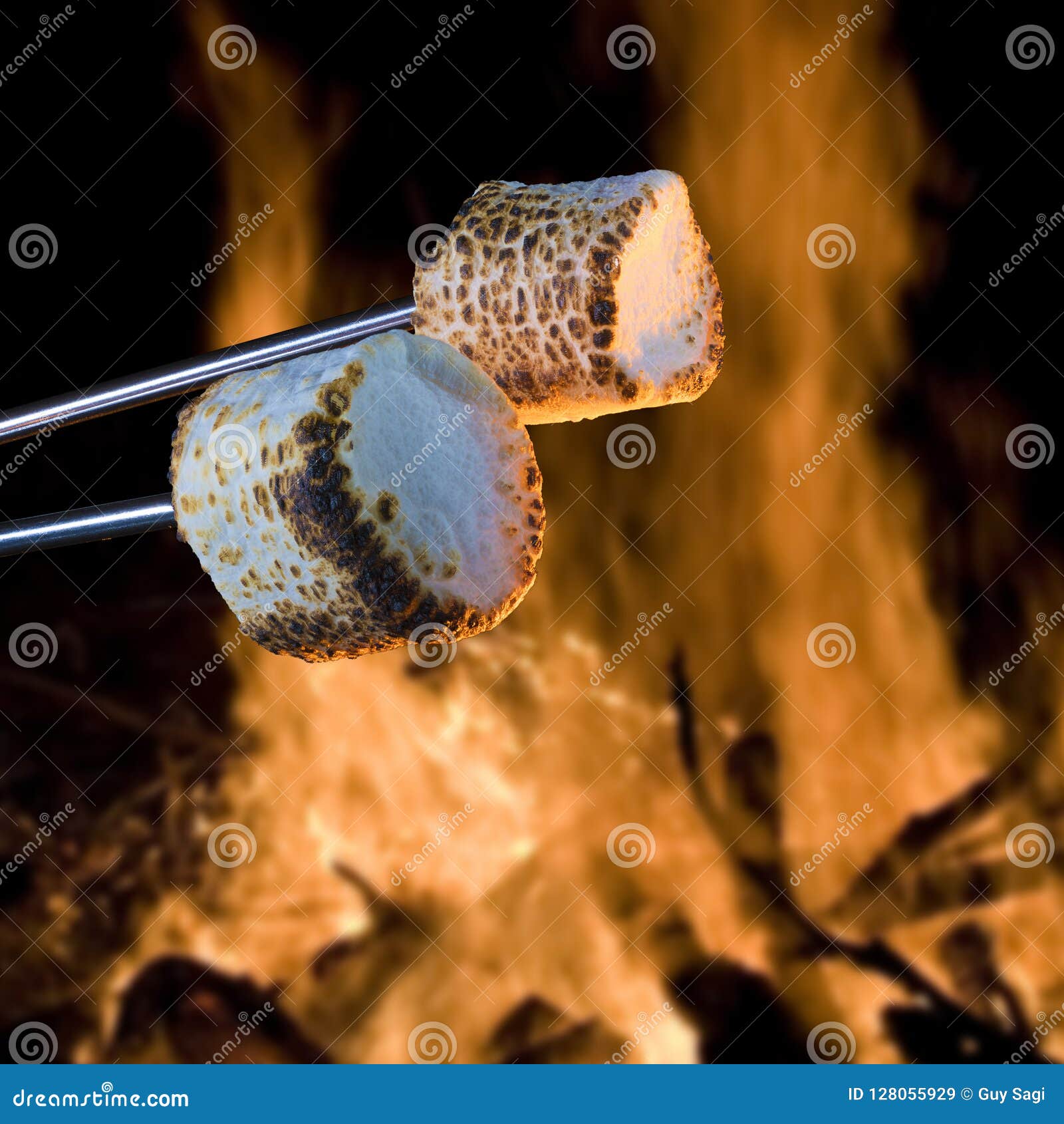 Smore Ingredient Being Roasted Stock Image - Image of cooking, burnt ...