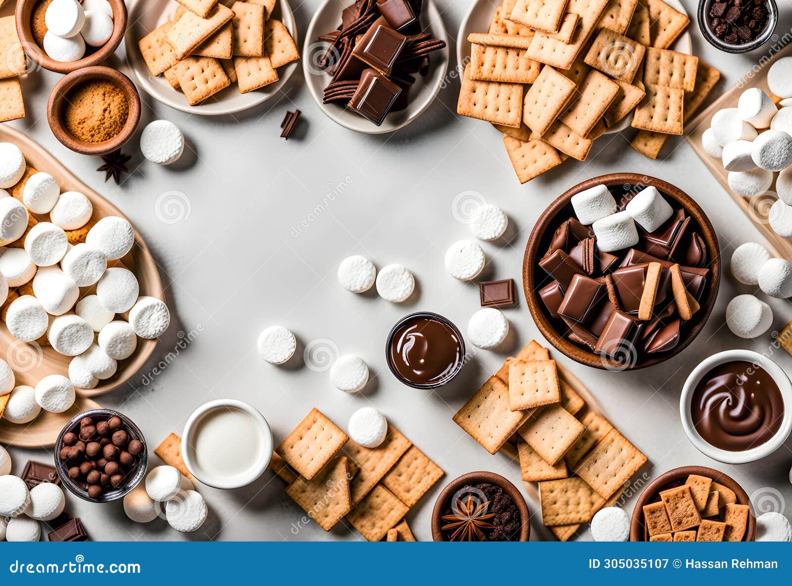 Smores Buffet Double Border Stock Illustration - Illustration of space ...