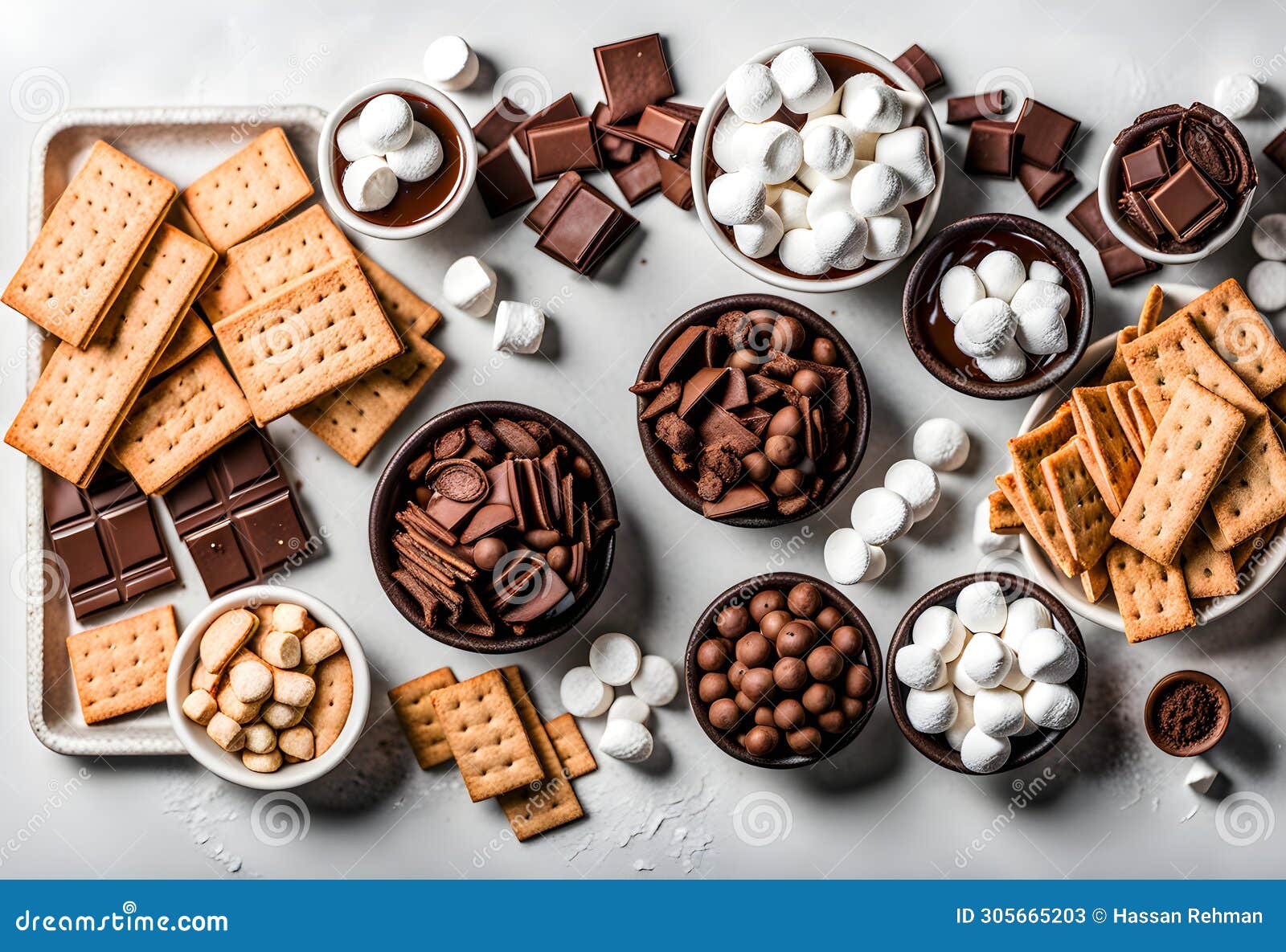 Smores Buffet Double Border Stock Illustration - Illustration of ...