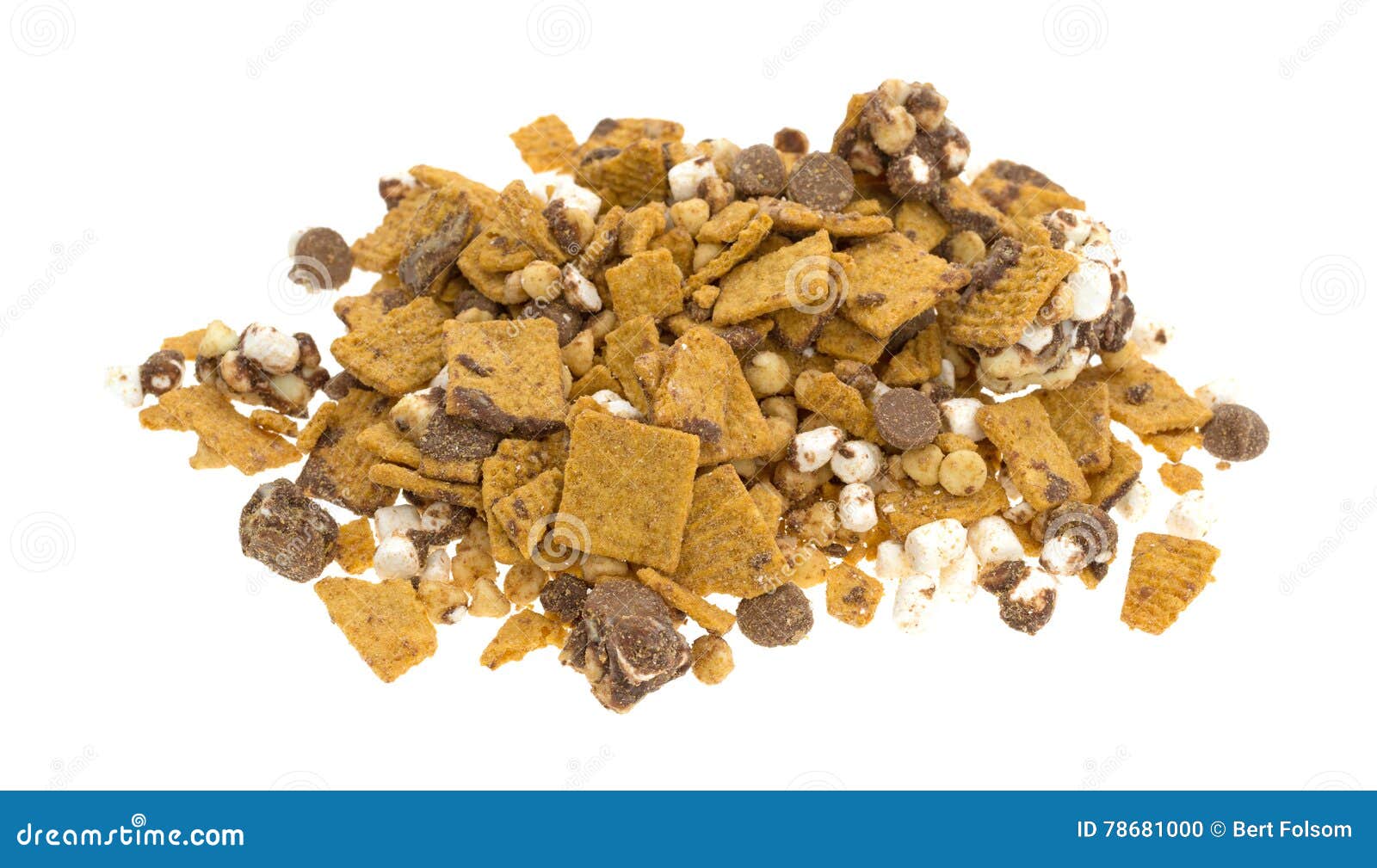 Smores Candy Mixture Portion on a White Background Stock Photo - Image ...