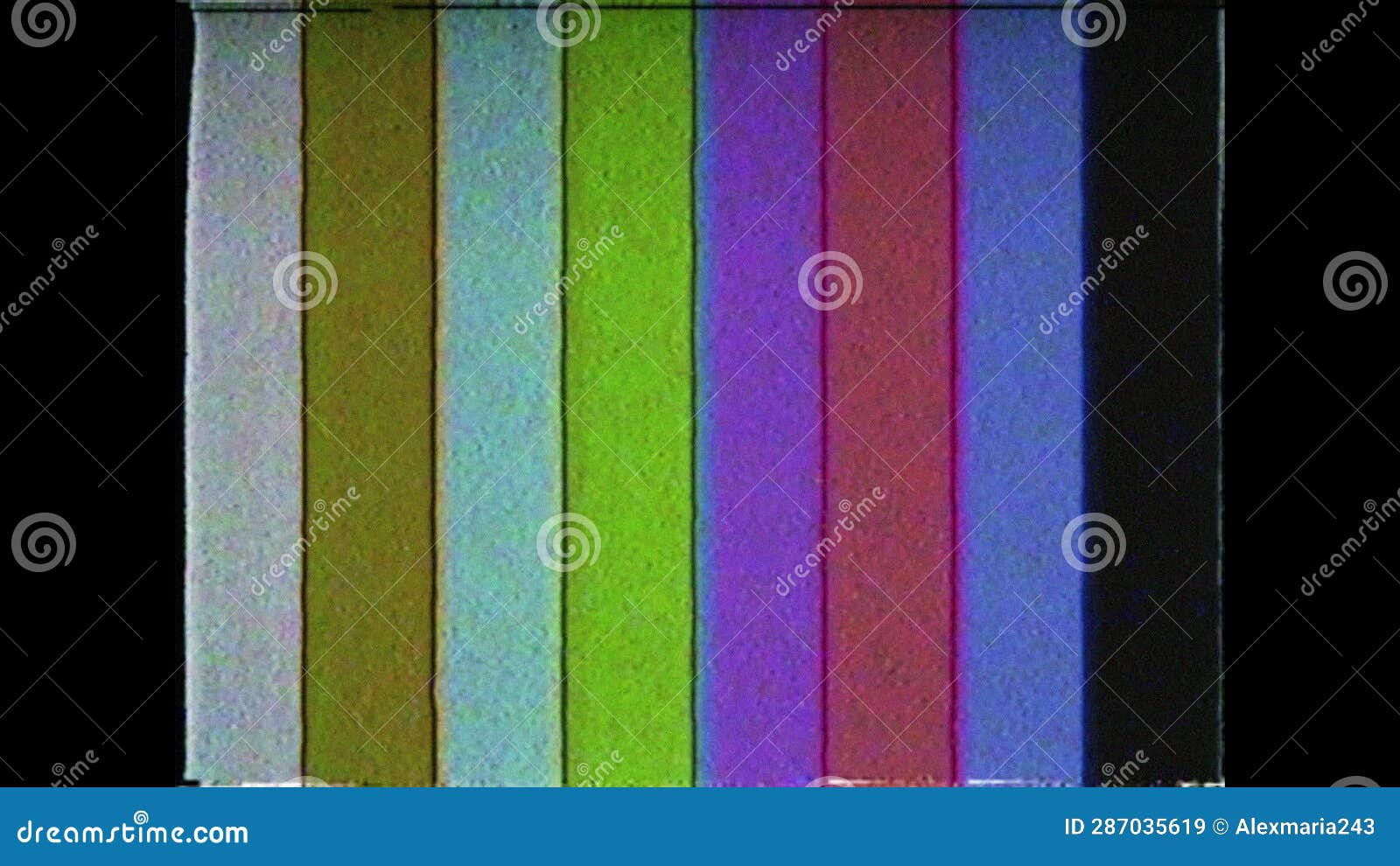 SMPTE Color Bars with VHS Effect. SMPTE Color Stripe Technical Problems ...