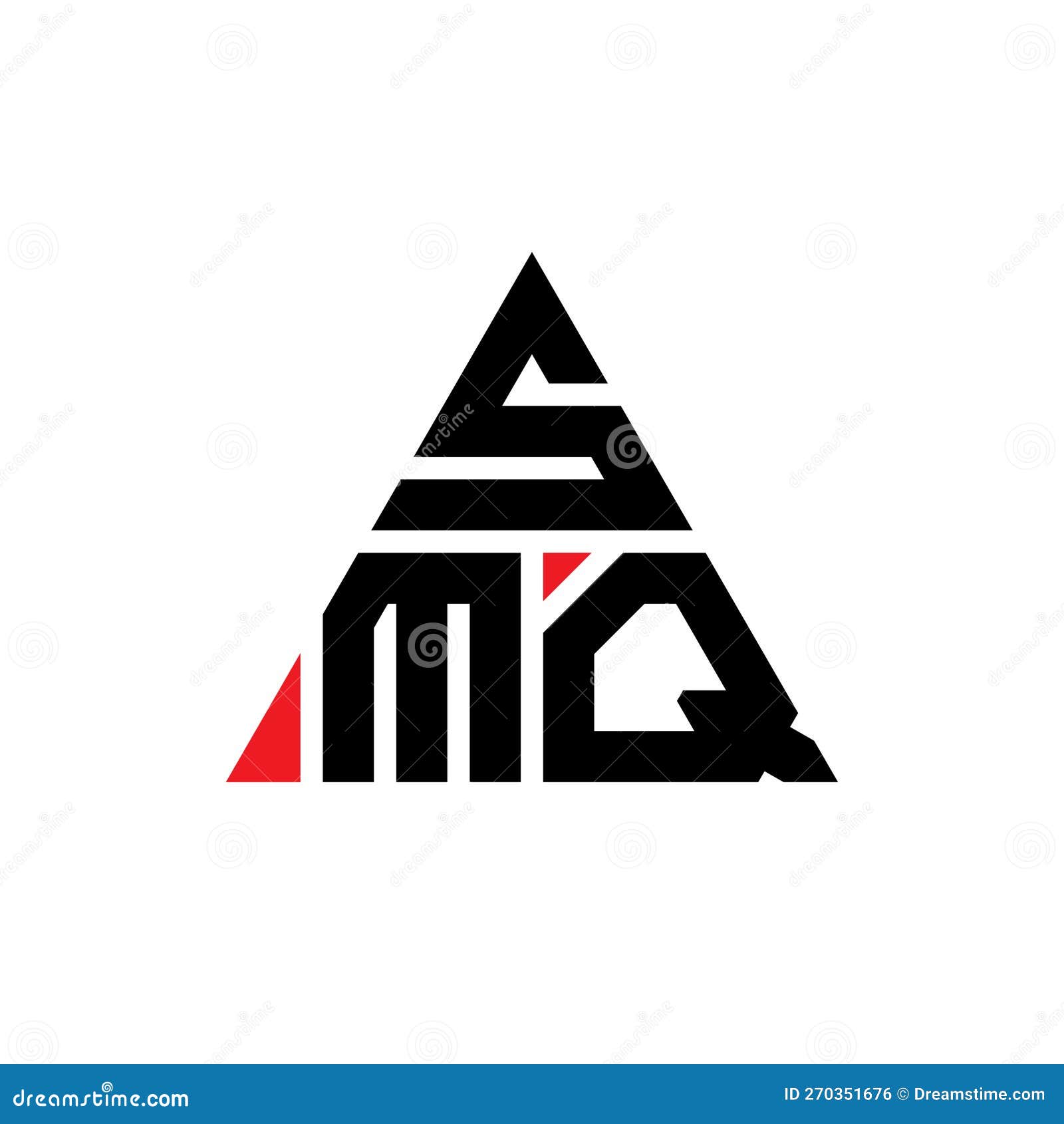 SMQ Triangle Letter Logo Design with Triangle Shape. SMQ Triangle Logo ...