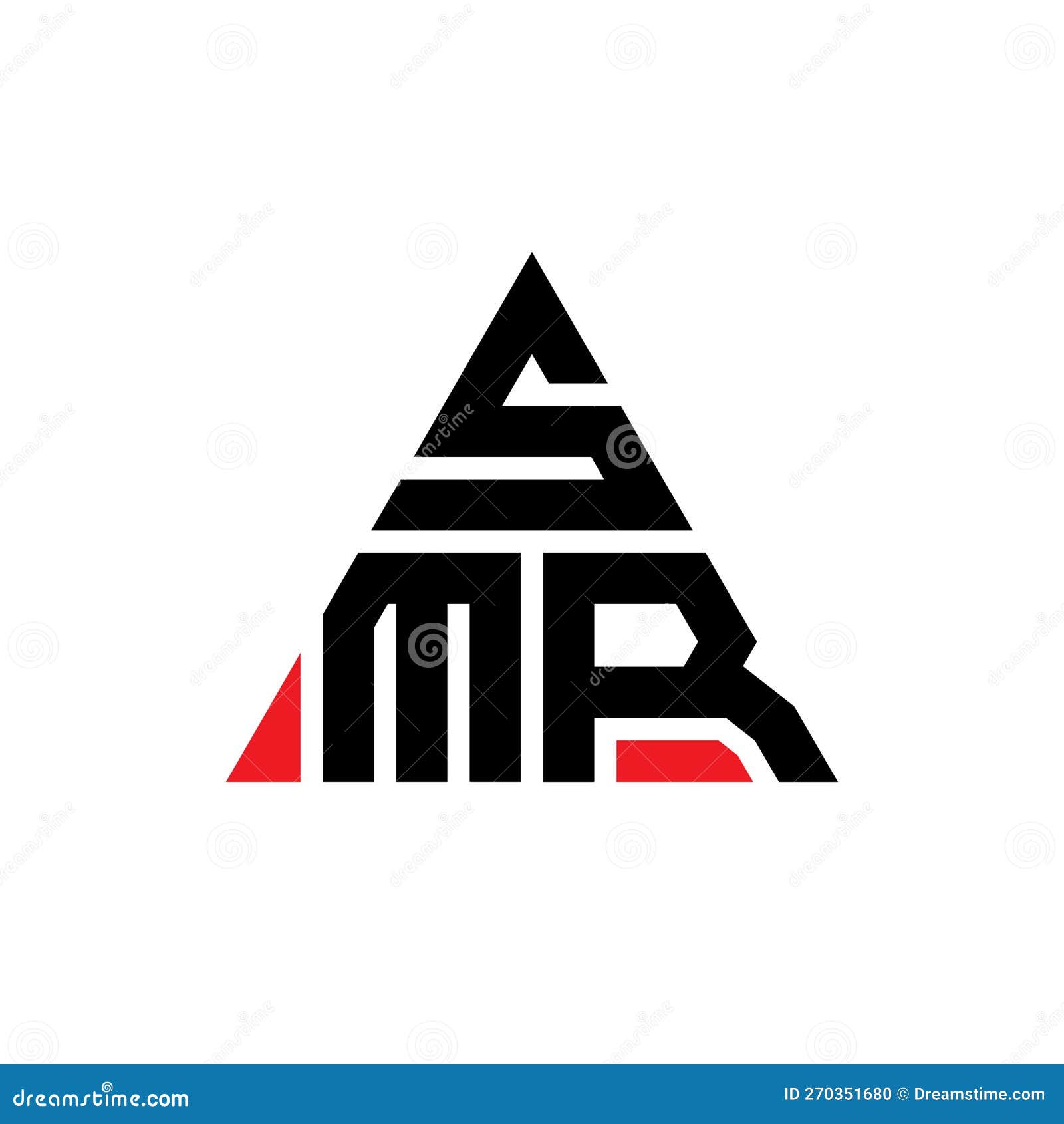 SMR Triangle Letter Logo Design with Triangle Shape. SMR Triangle Logo ...