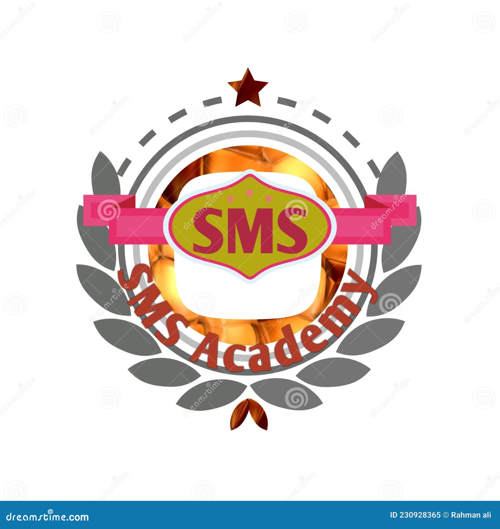 Sms Academy logo. stock illustration. Illustration of circle - 230928365