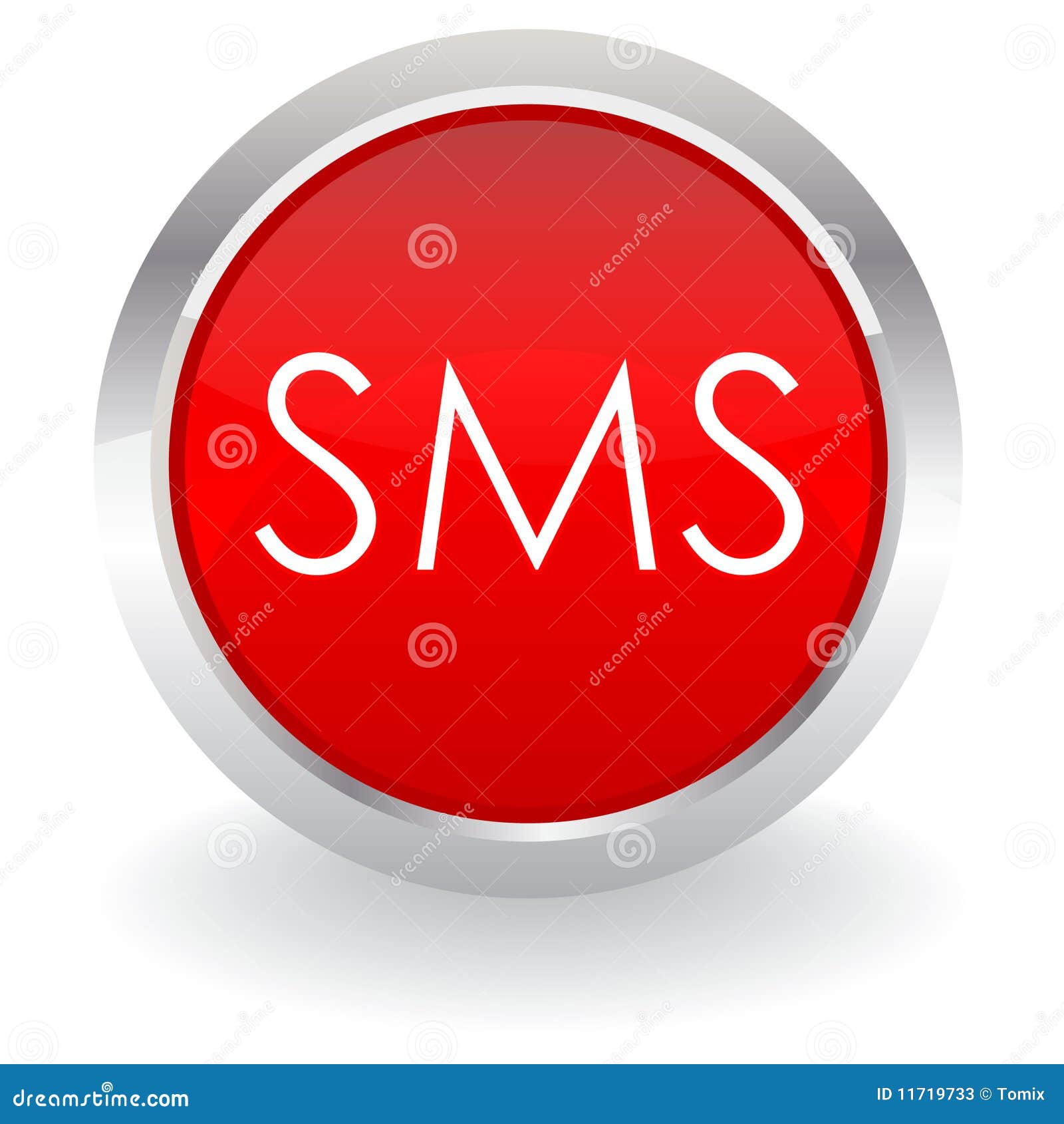 Sms button stock vector. Illustration of shape, glass - 11719733
