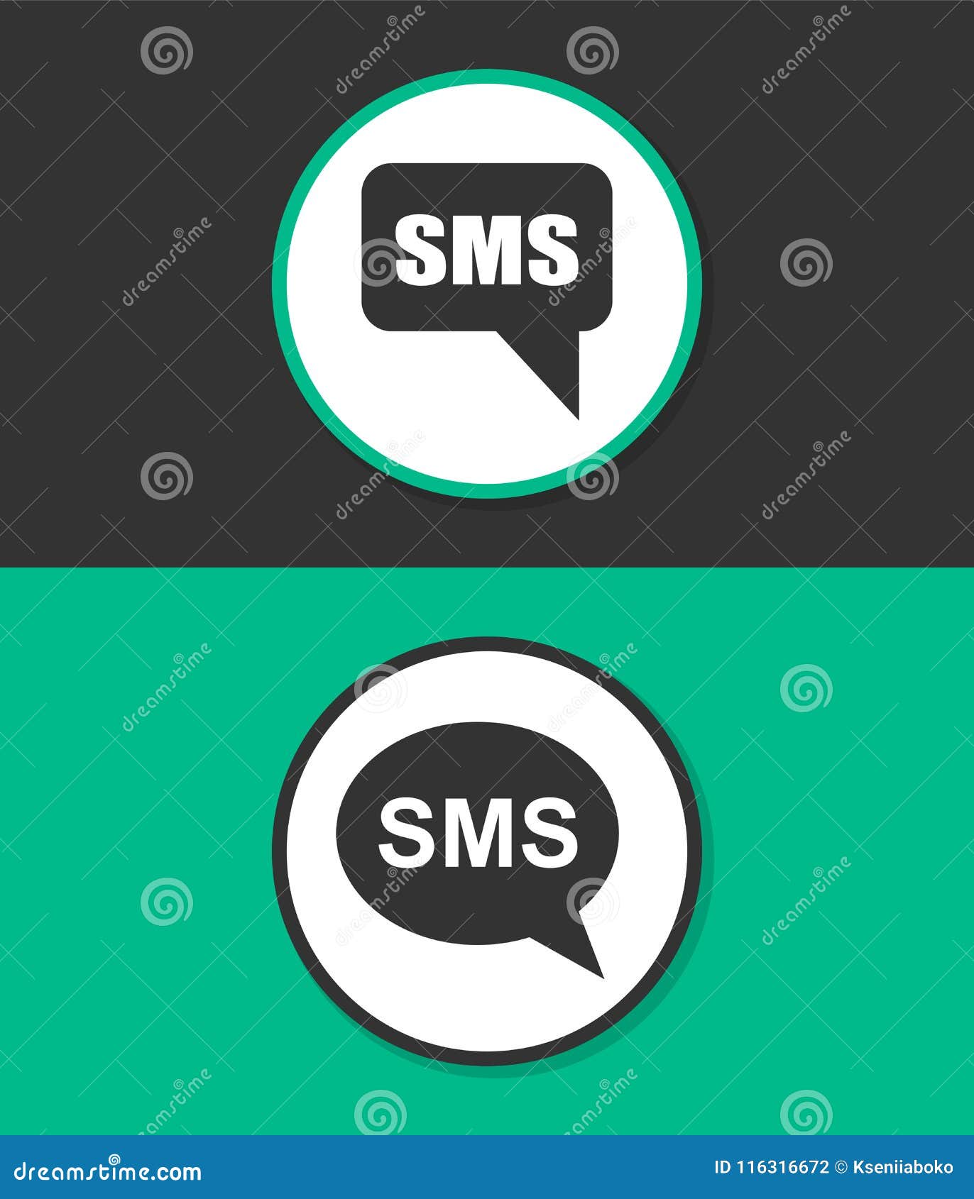 SMS Cell Phone Text Message Icon. Stock Illustration - Illustration of ...