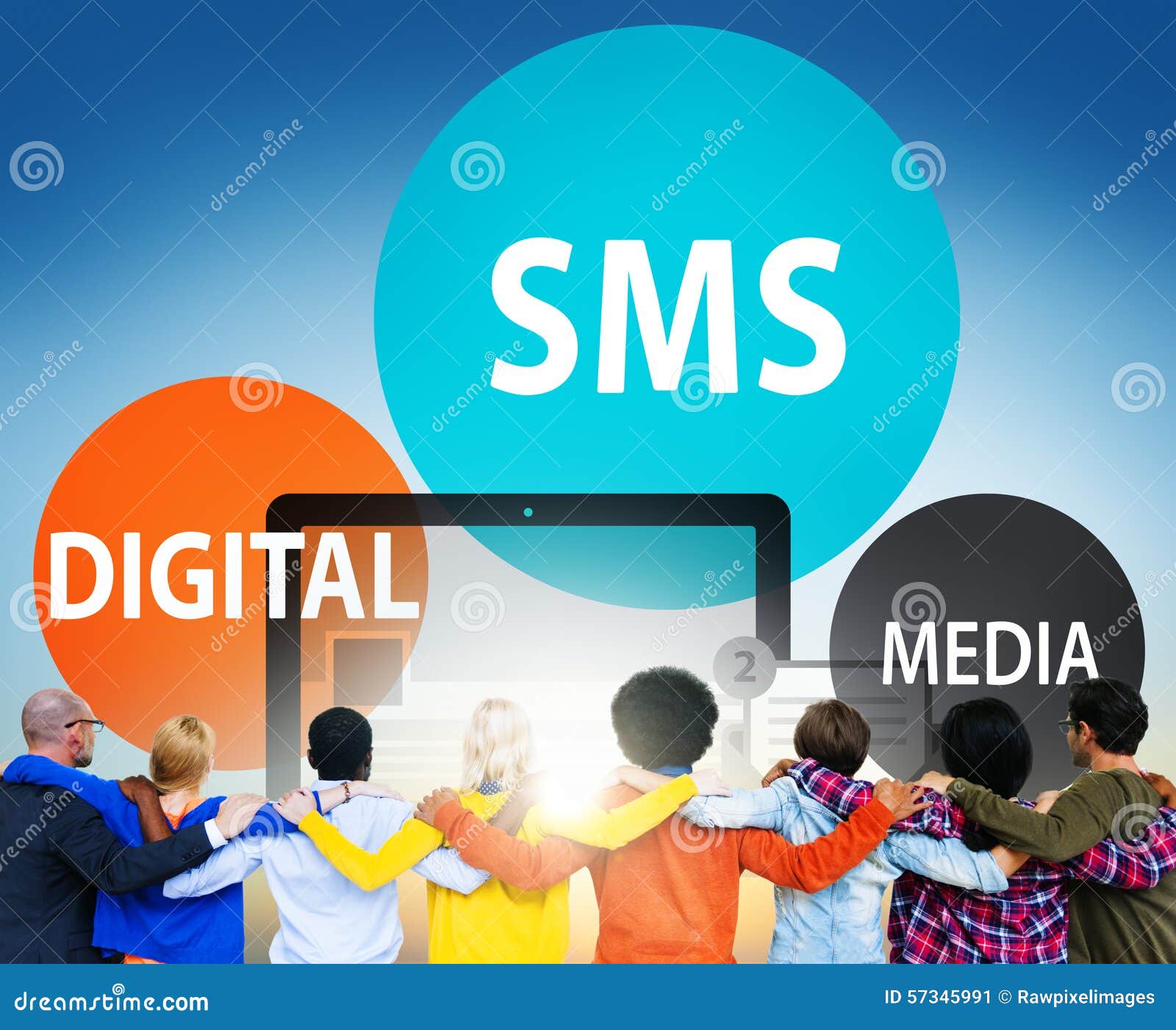 SMS Digital Media Message Chatting Communication Concept Stock Image ...