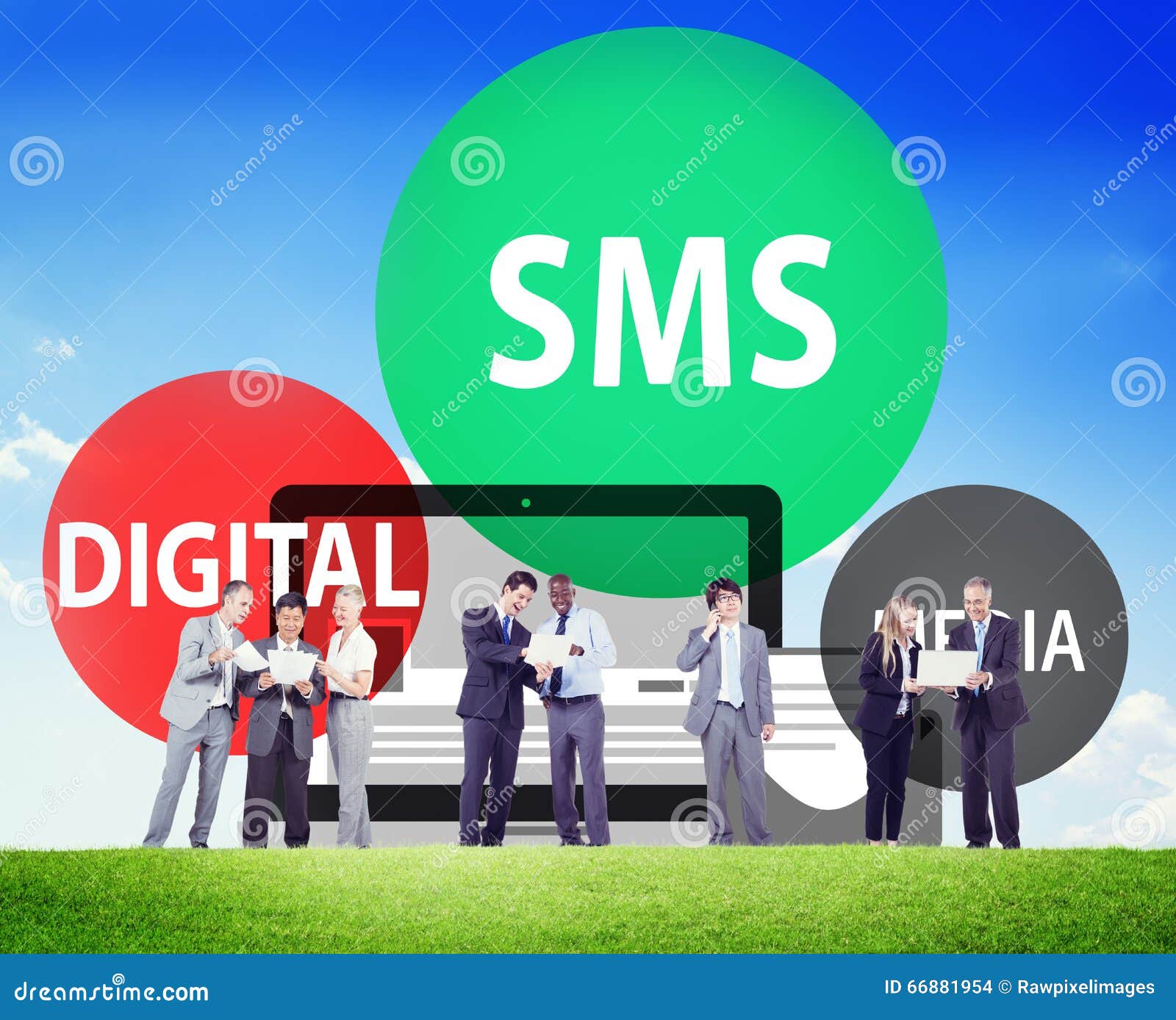 SMS Digital Media Message Chatting Communication Concept Stock Photo ...